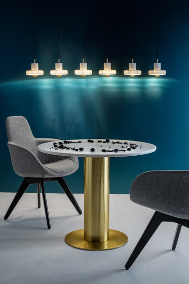 Tube Table White Marble Top 900mm | Architonic