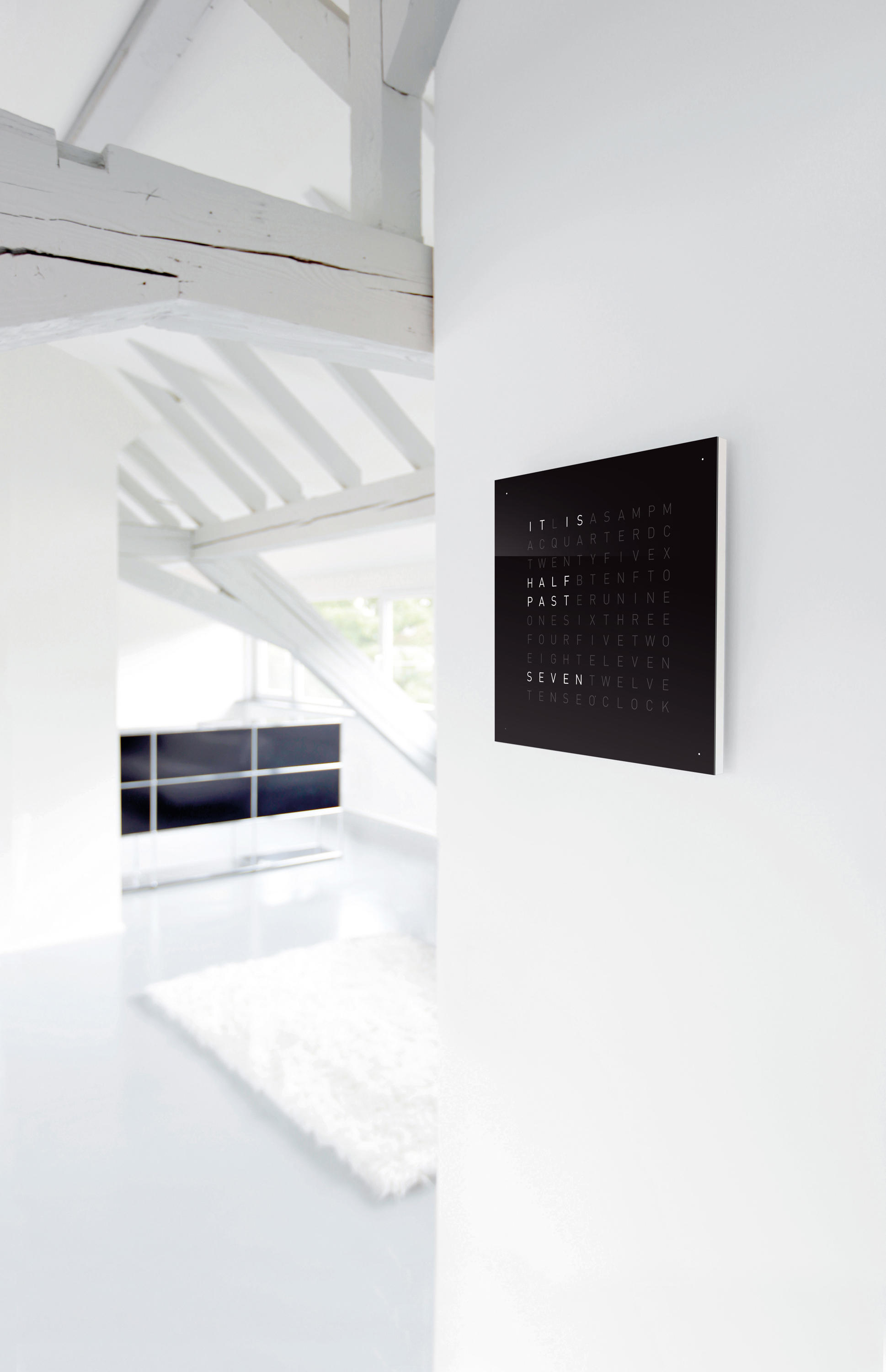 QLOCKTWO® CLASSIC BLACK ICE TEA - Clocks from BIEGERT&FUNK | Architonic