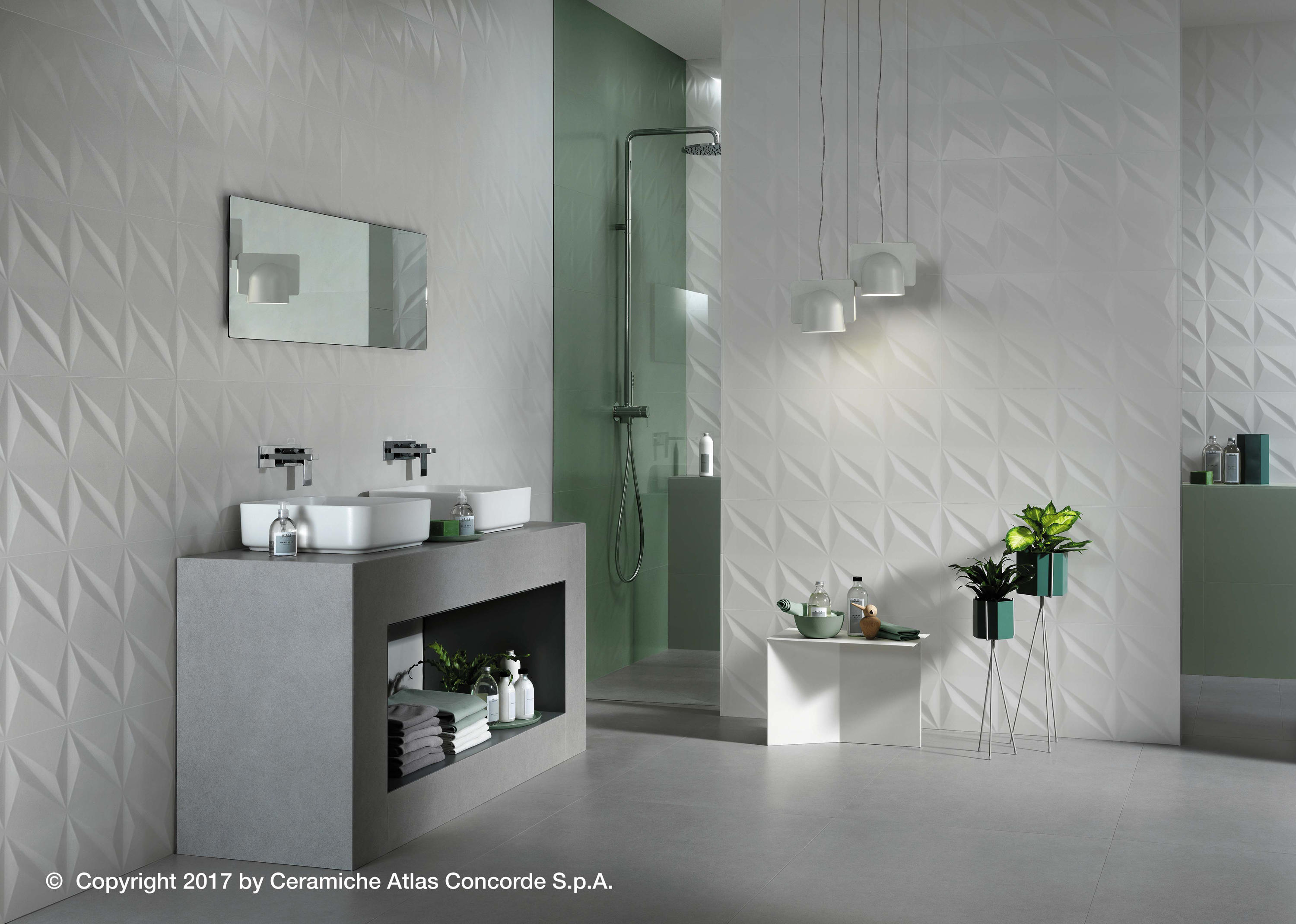 3D WALL DIAMOND WHITE - Ceramic tiles from Atlas Concorde | Architonic