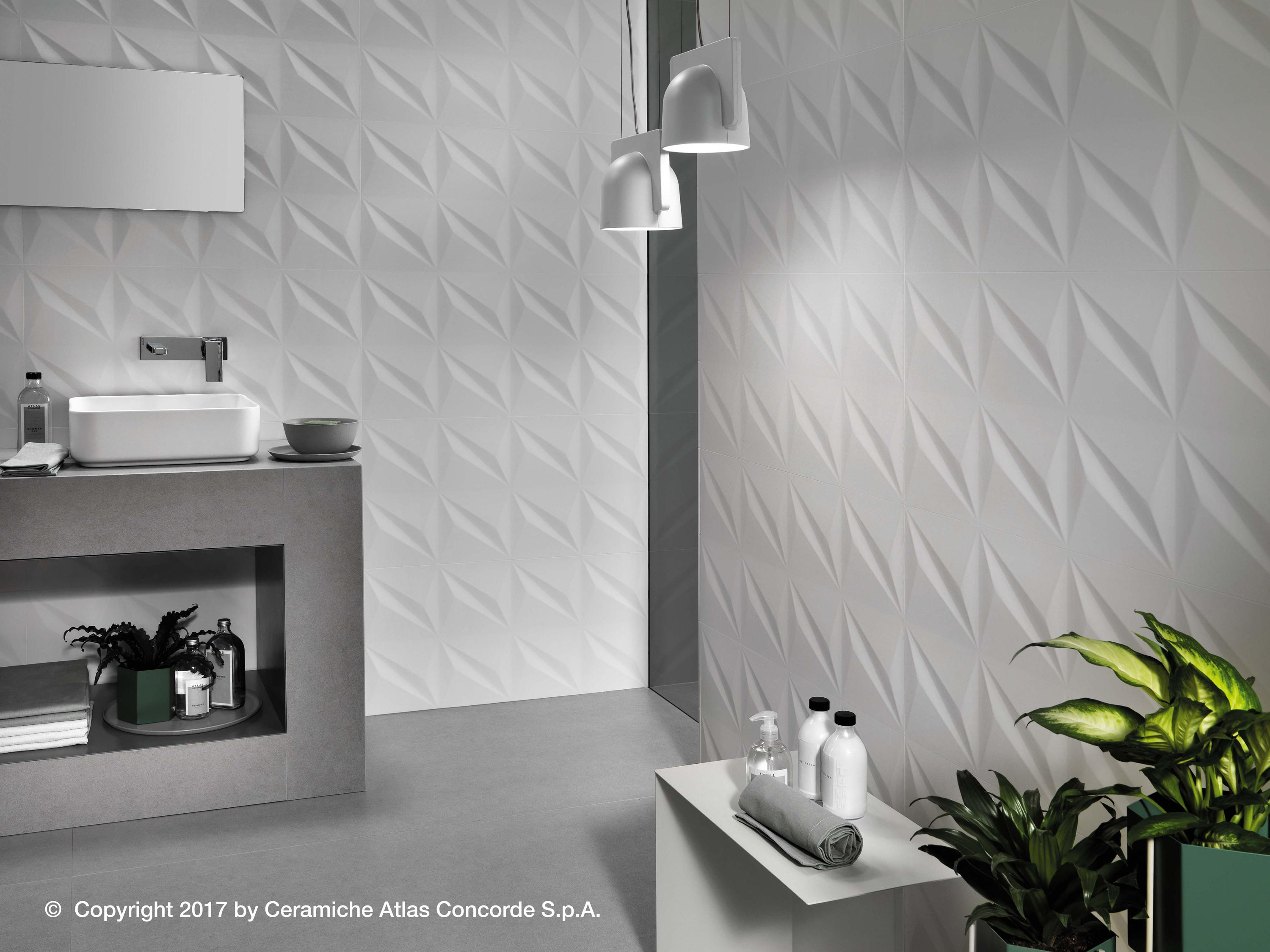 3D WALL DIAMOND WHITE - Ceramic tiles from Atlas Concorde | Architonic