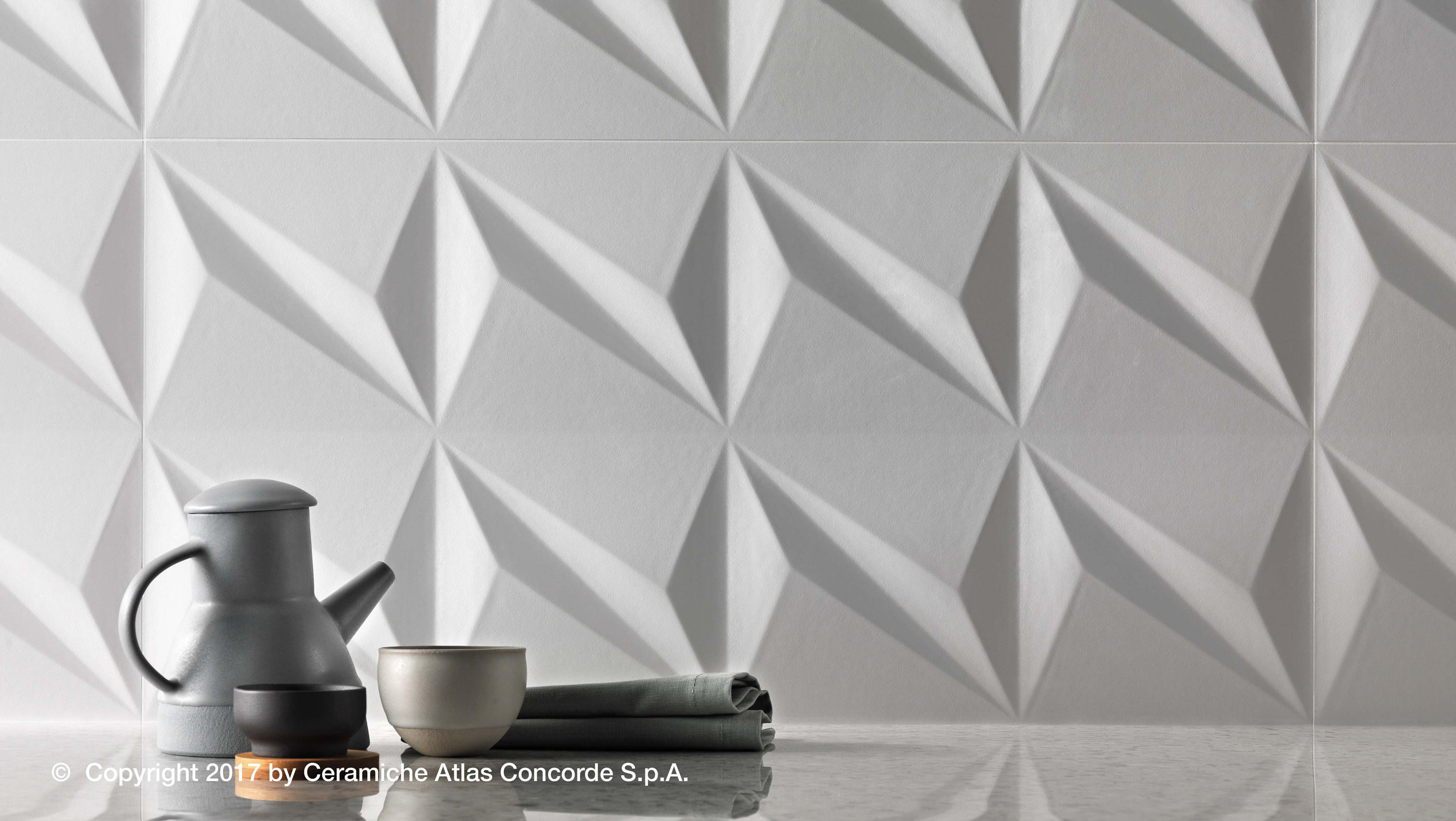 3D WALL DIAMOND WHITE - Ceramic tiles from Atlas Concorde | Architonic
