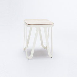 Loop Stool Wood - moss green/ ash black | Architonic