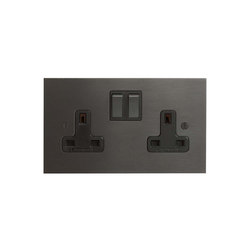 ANTIQUE BRONZE DOUBLE 13AMP SOCKET - British sockets from Forbes ...