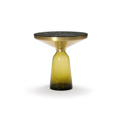 Bell Side Table brass-marble-violet | Architonic