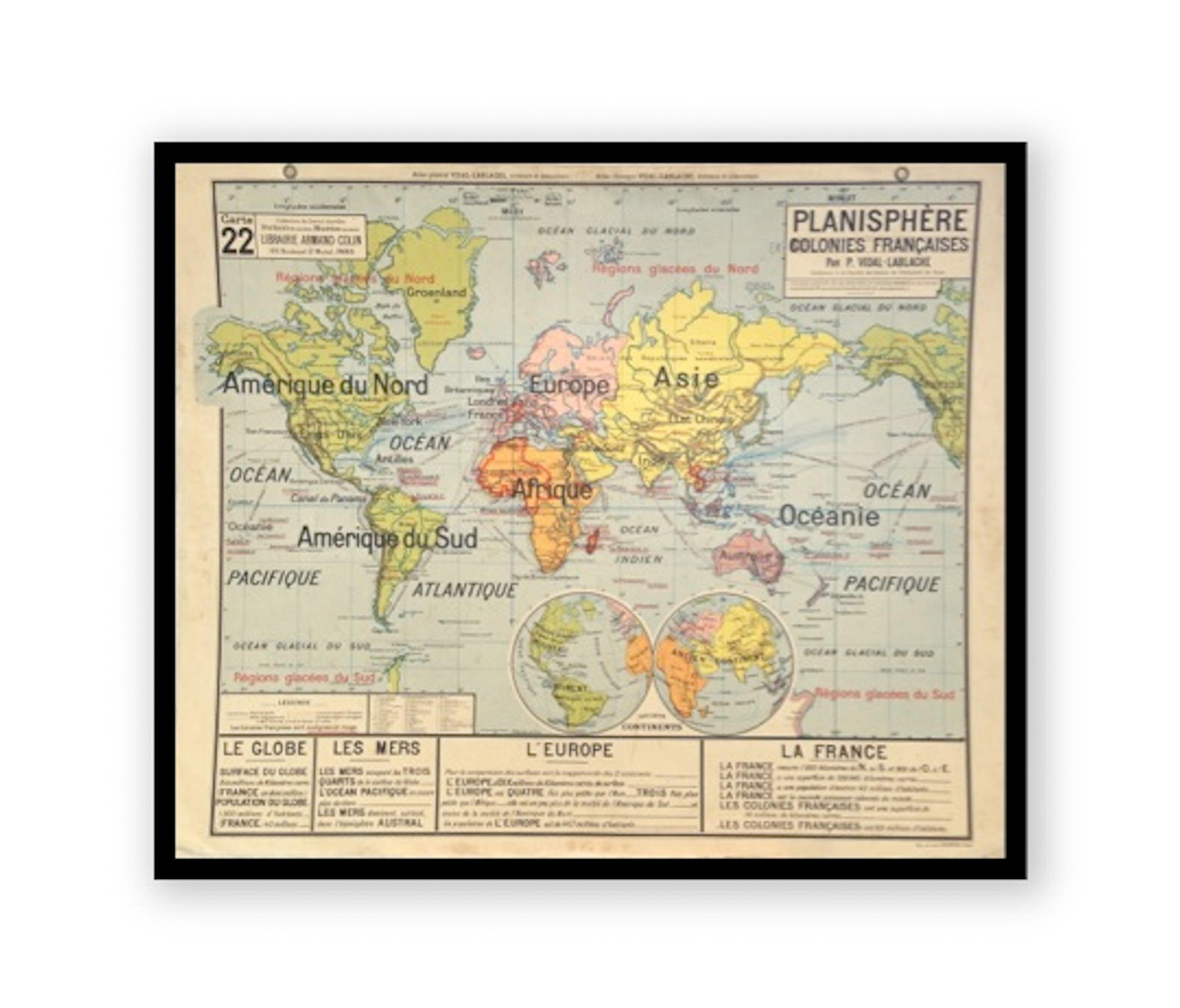 Original 1960s Map of the World | Architonic