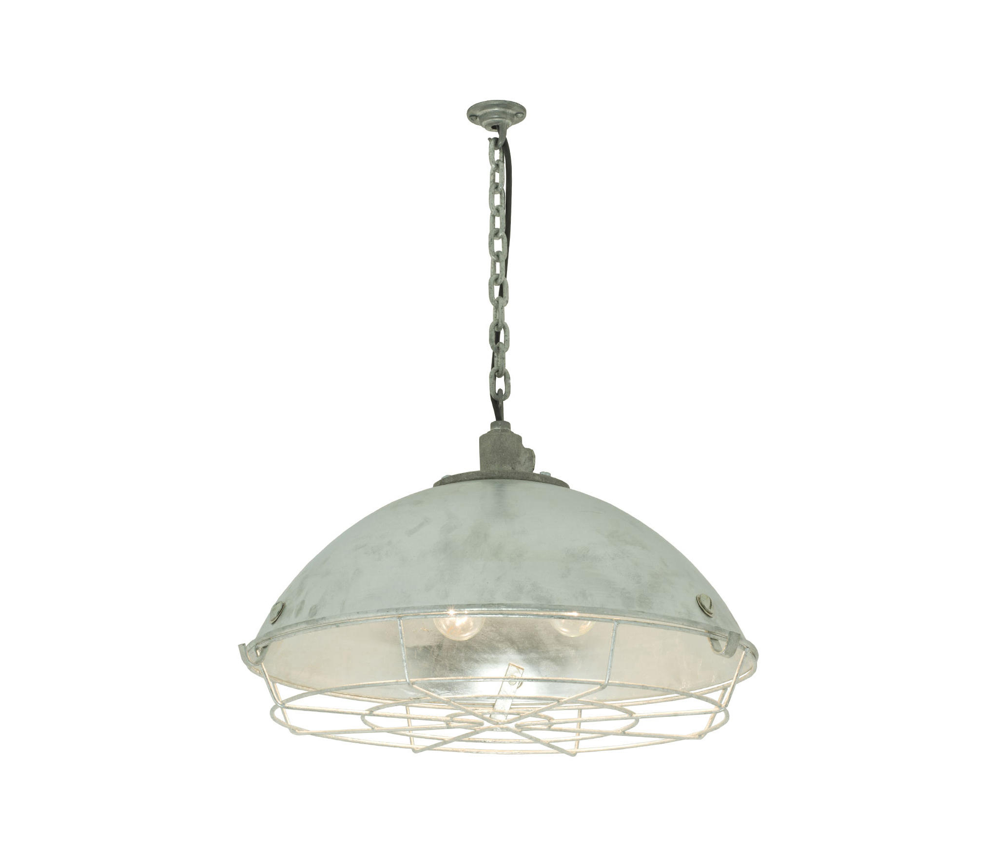 7242 Cargo Cluster Light With Protective Guard, 6xBC, Galvanised ...
