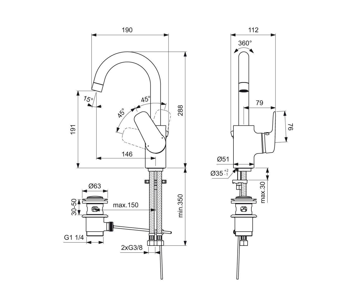 Ceraflex Waschtischarmatur mit hohem schwenkbarem Auslauf | Architonic