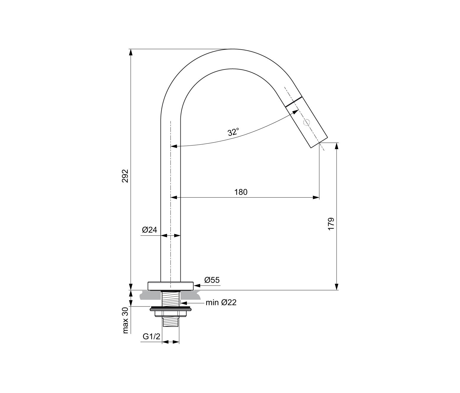 Idealstream Standventil (Ausladung 180 mm) | Architonic