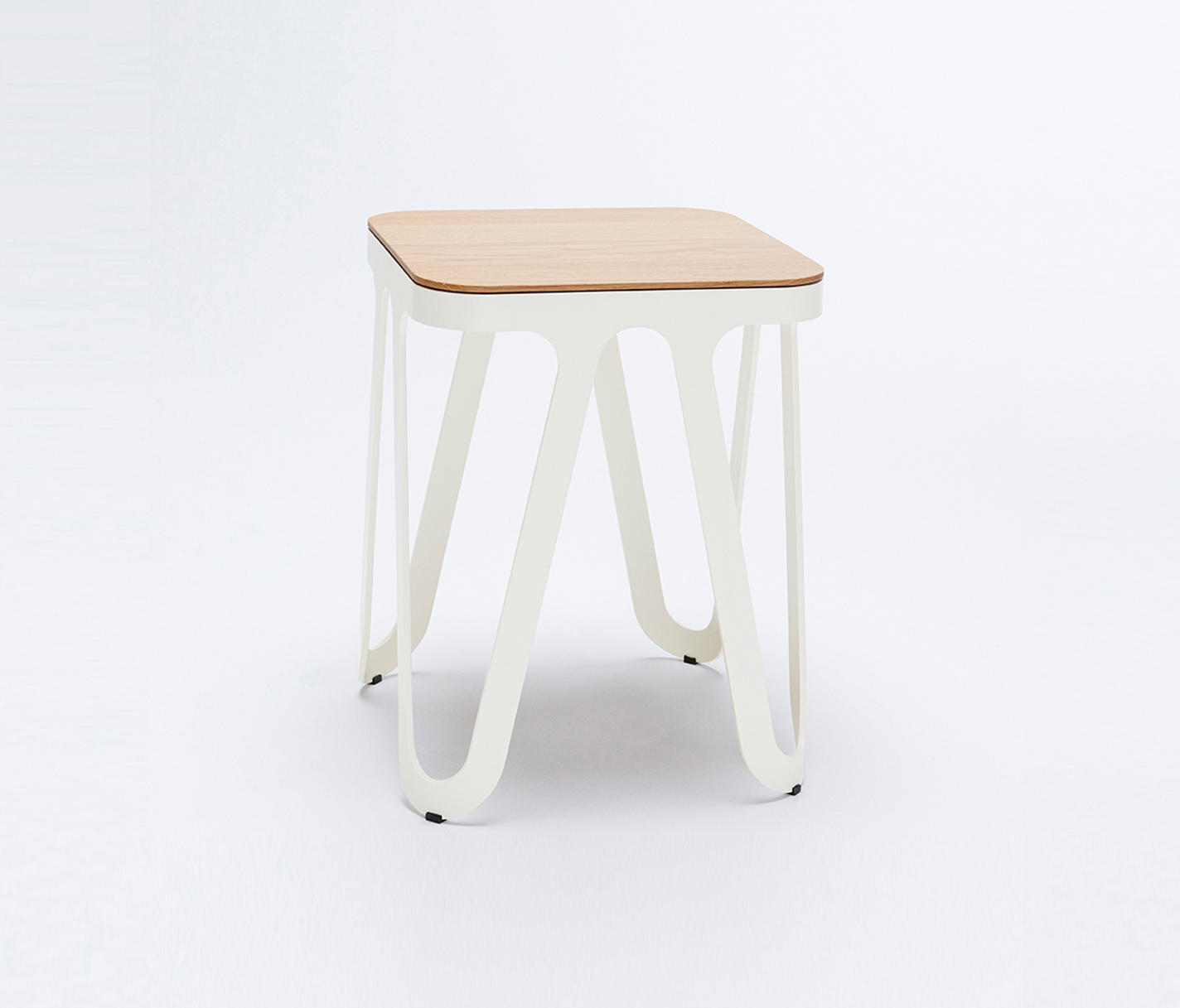 Loop Stool Wood - cream white/ ash natural | Architonic