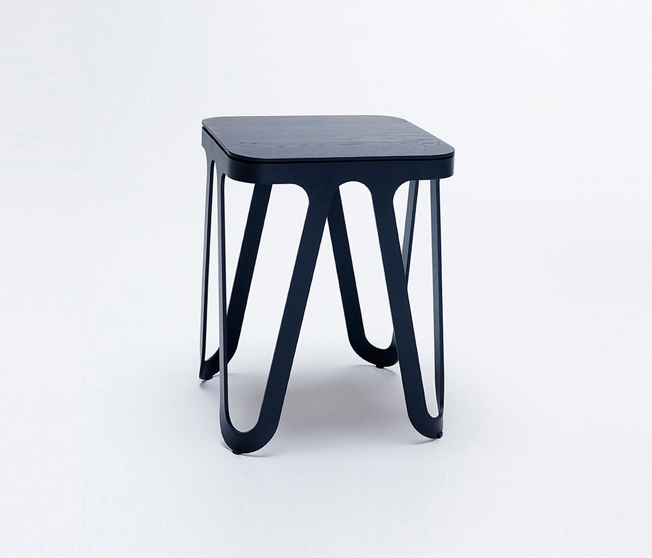 Loop Stool Wood - jet black/ ash black | Architonic