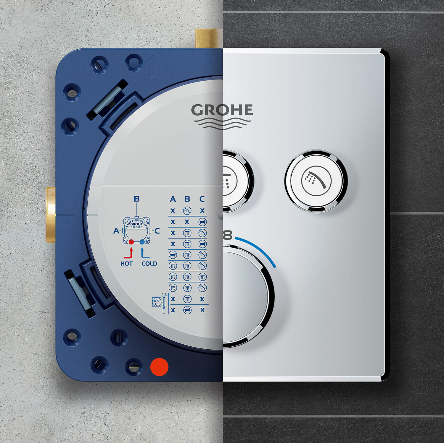 GROHE Rapido SmartBox Universal rough-in box, 1/2" | Architonic