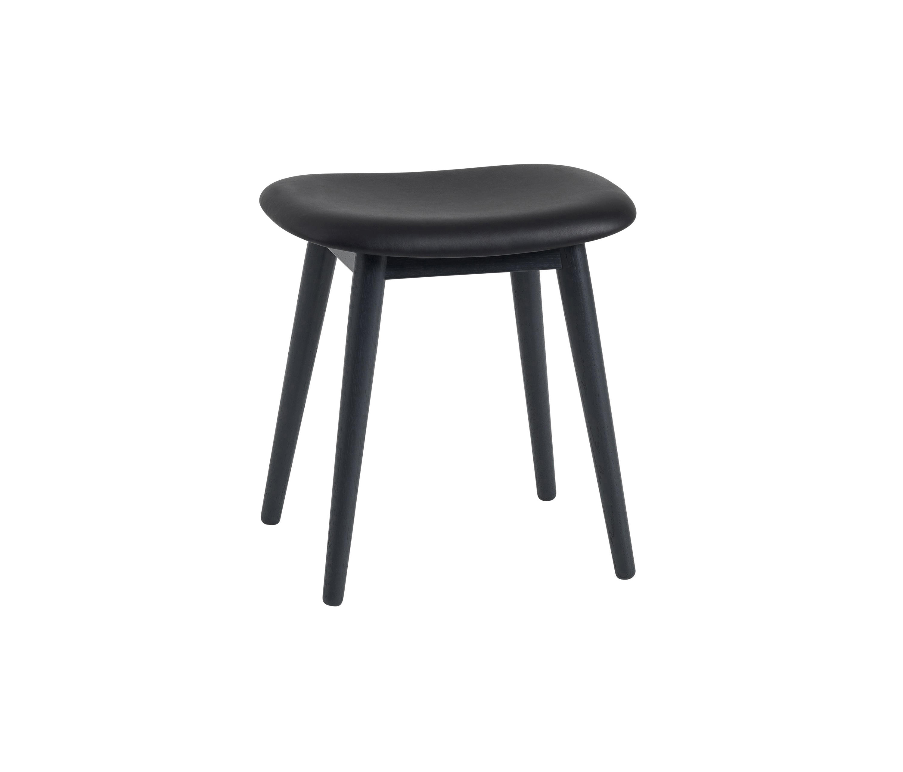 Fiber Stool | Wood Base | Leather | Architonic