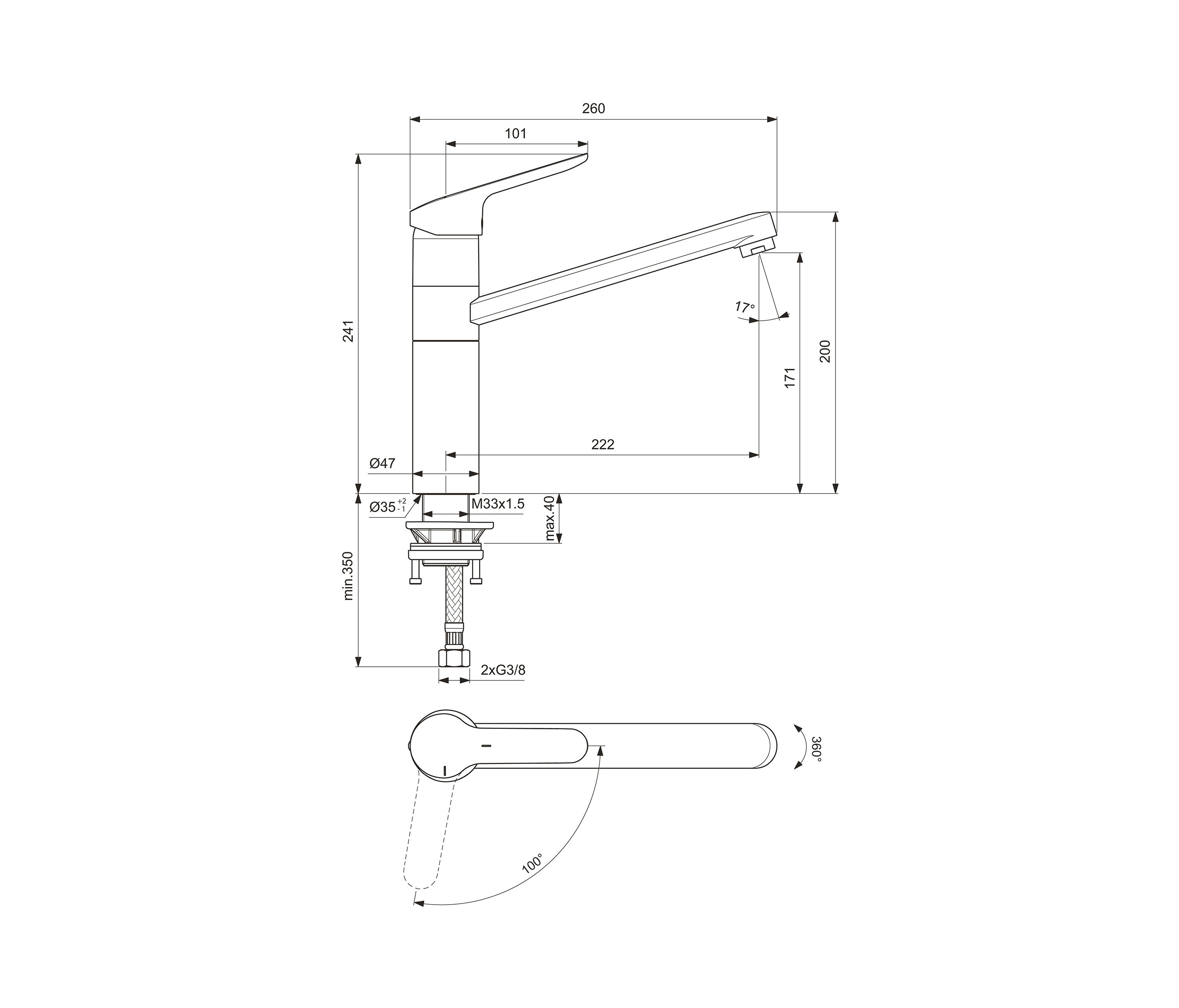 Ceraflex Küchenarmatur mit hohem Auslauf | Architonic