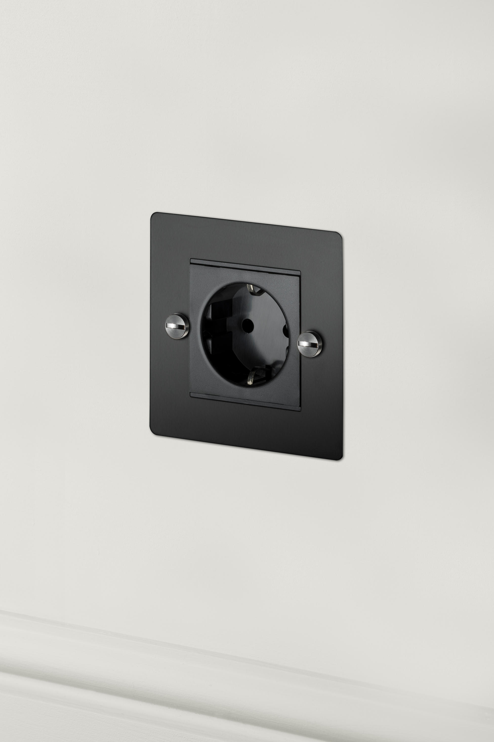 Electricity Euro Socket | 1G Black | Steel | Architonic