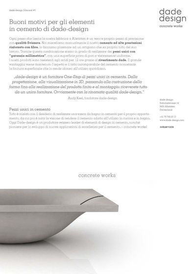 DADE DESIGN AG CONCRETE WORKS BETON products, collections and more ...
