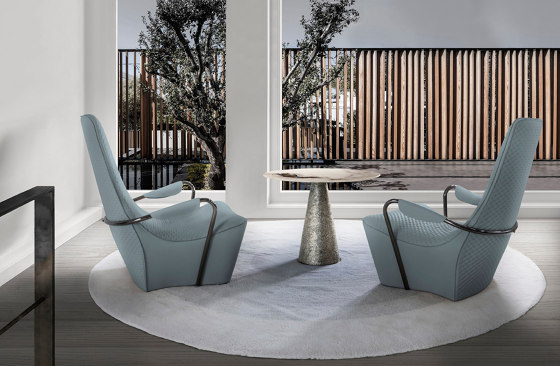 Cheope | Bench with seat in leather | Architonic