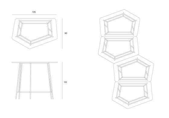 TANGRAM TABLE - Standing tables from UnternehmenForm | Architonic