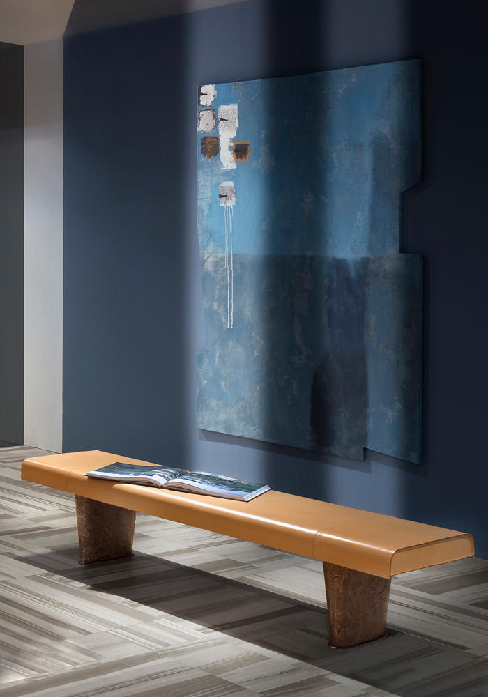 Cheope | Bench with seat in leather | Architonic