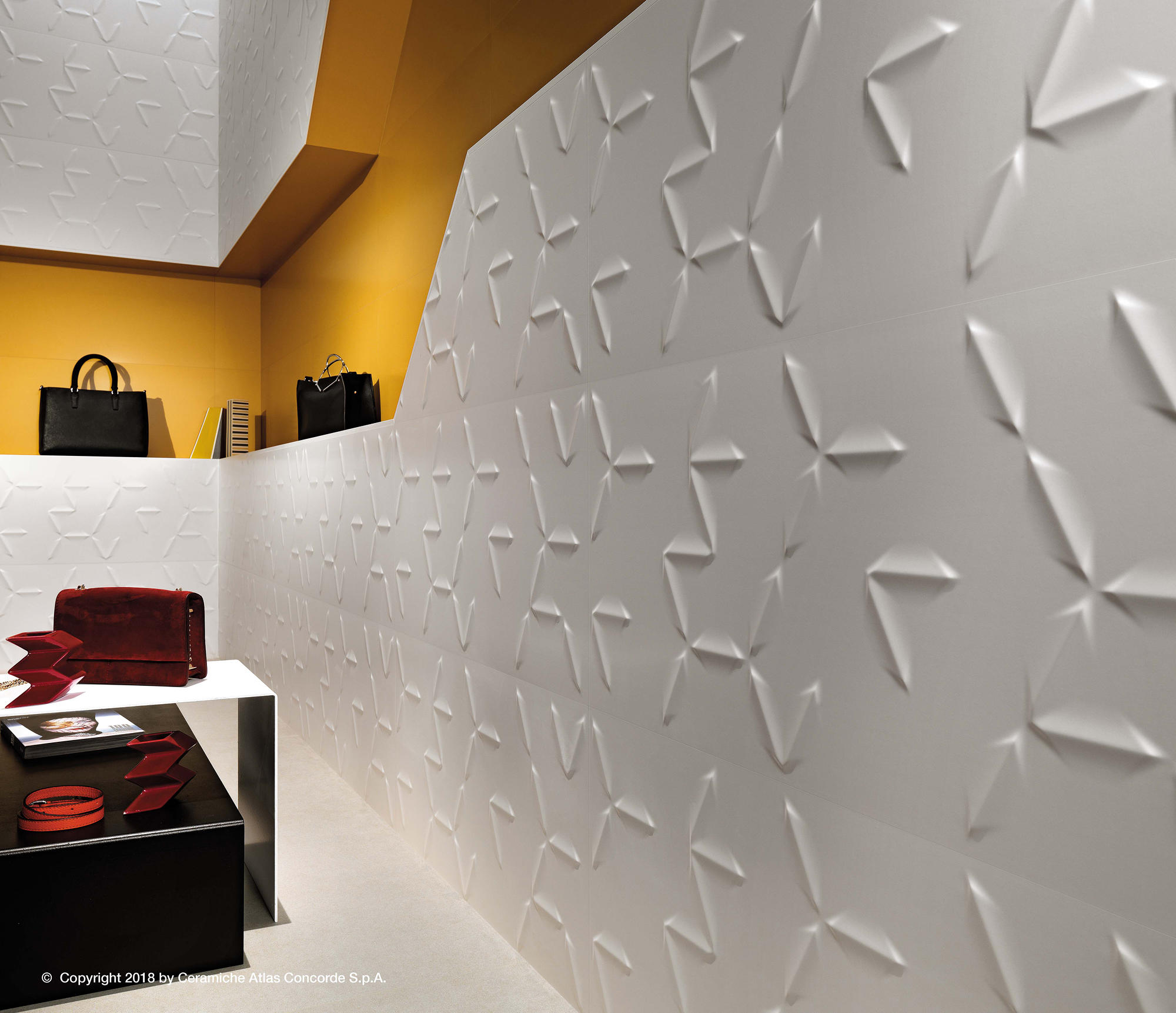 3D Wall Diamond White & designer furniture | Architonic