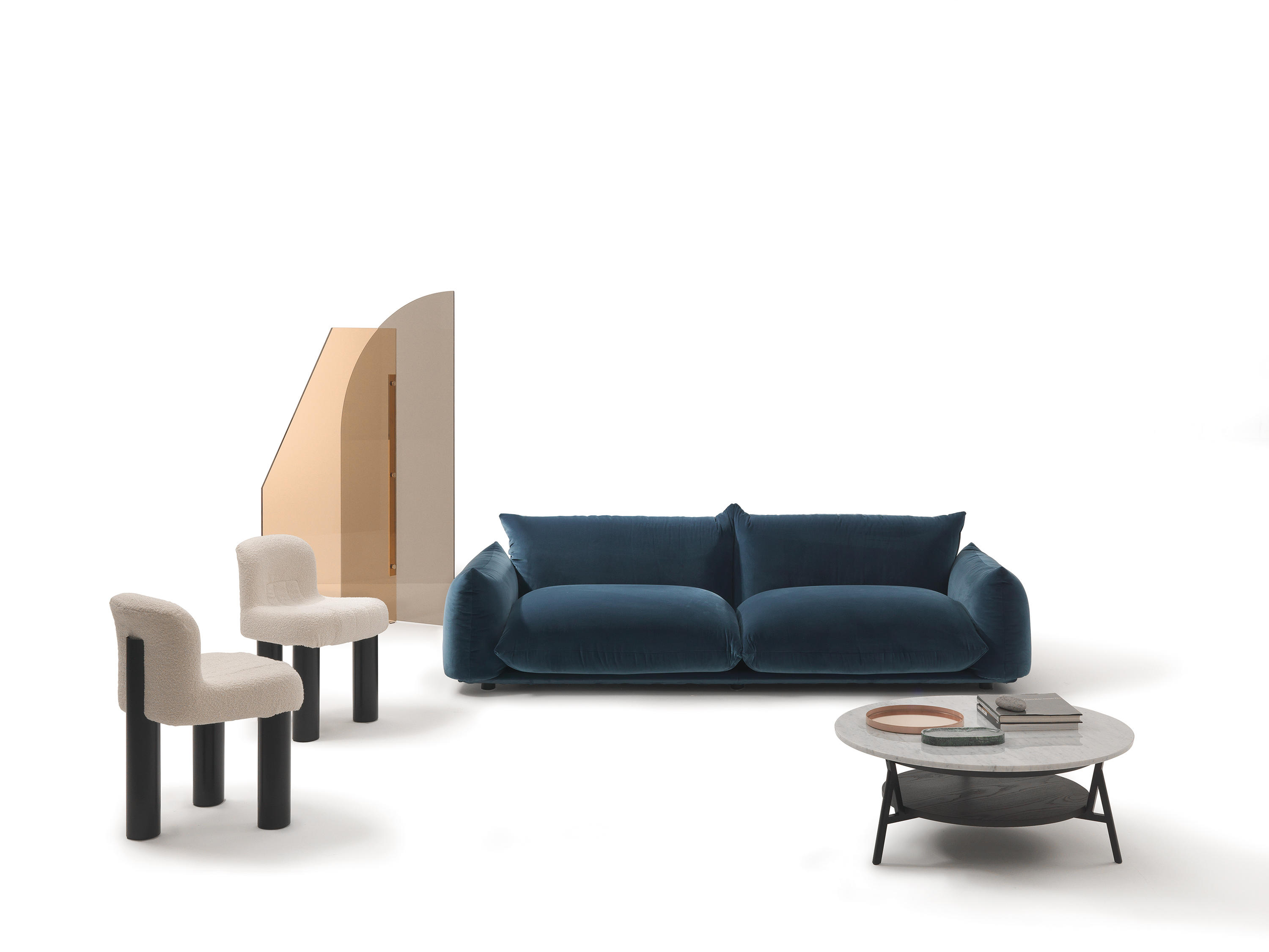 Cradle Small Table - Version with Carrara Marble Top | Architonic