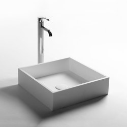 SOLID SURFACE | Lavatera Solid Surface Wall Mounted Washbasin - 120cm | Architonic