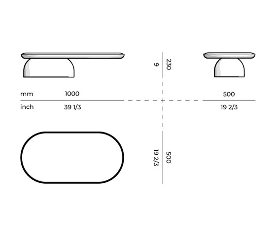 QUARTAM | Oval low solid wood coffee table with marble top | Architonic