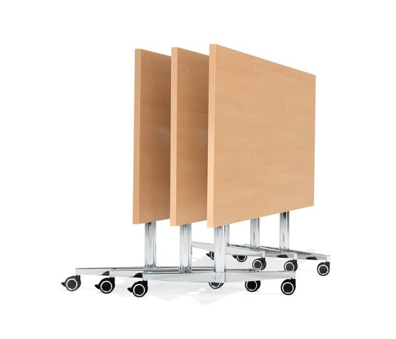 san_siro rectangular folding table, horizontally stackable, with metal ...