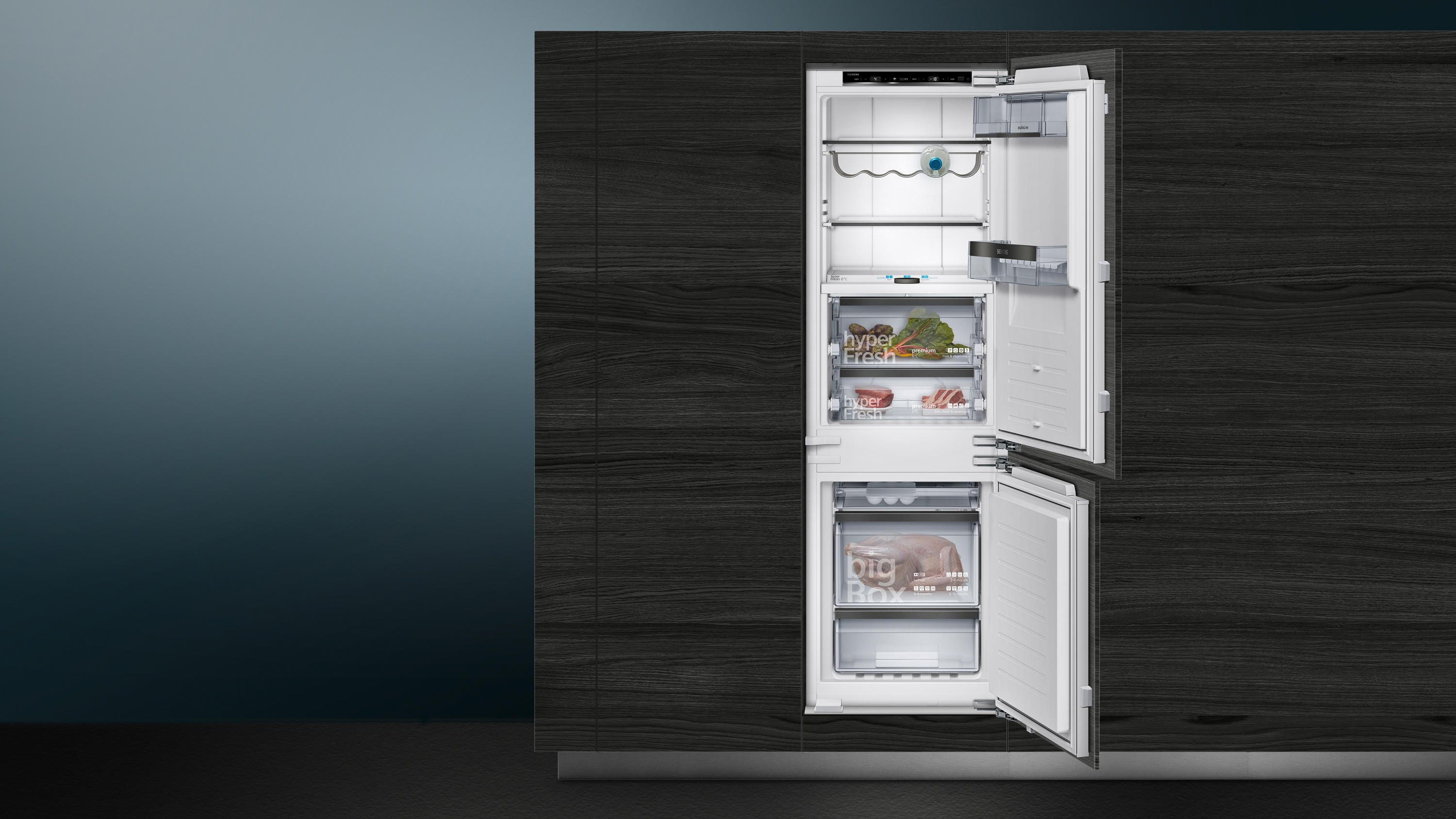 iQ700, built-in fridge-freezer with freezer at bottom | Architonic