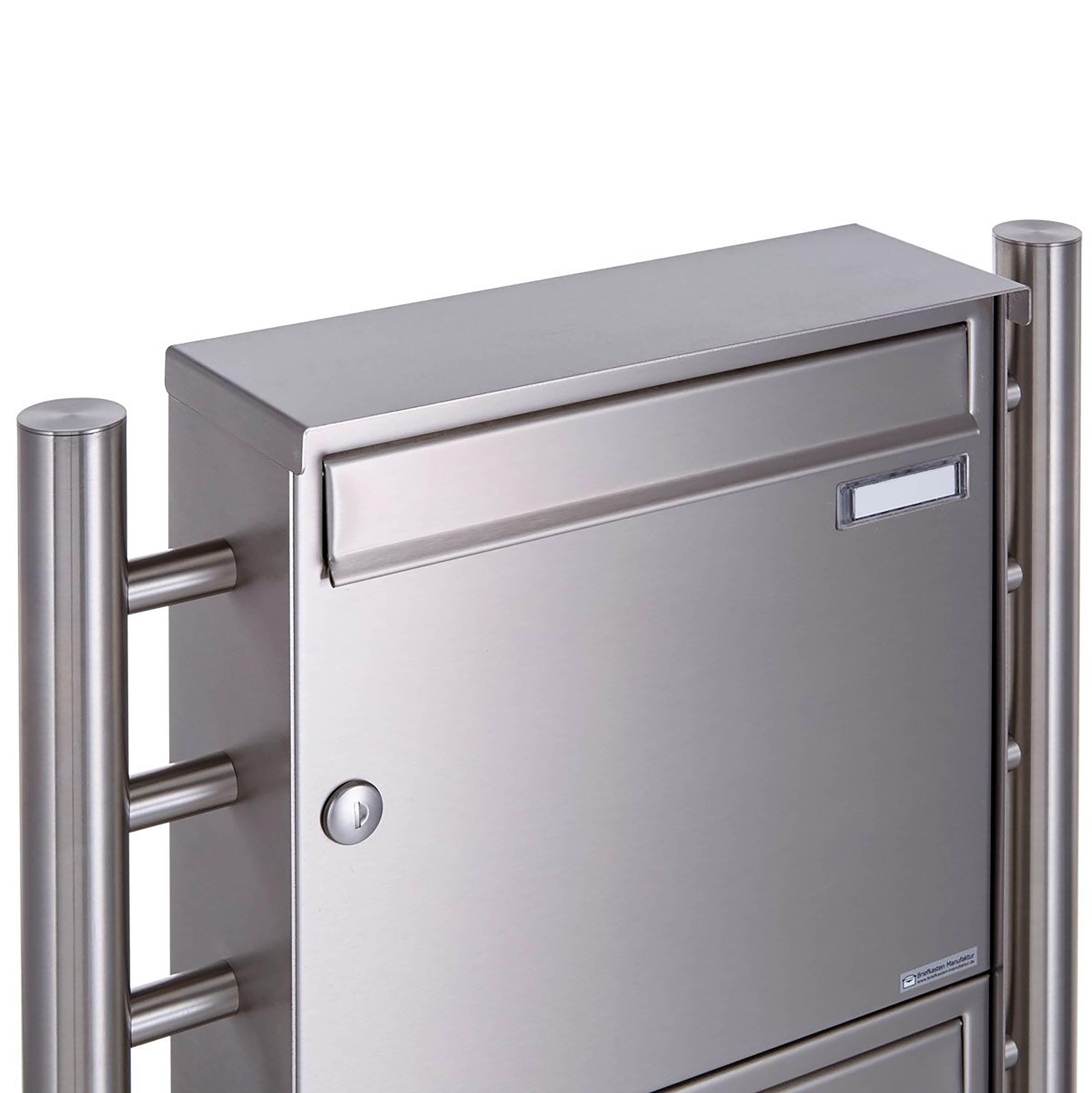 Basic 2er Edelstahl Standbriefkasten Design Basic Plus 381x St R