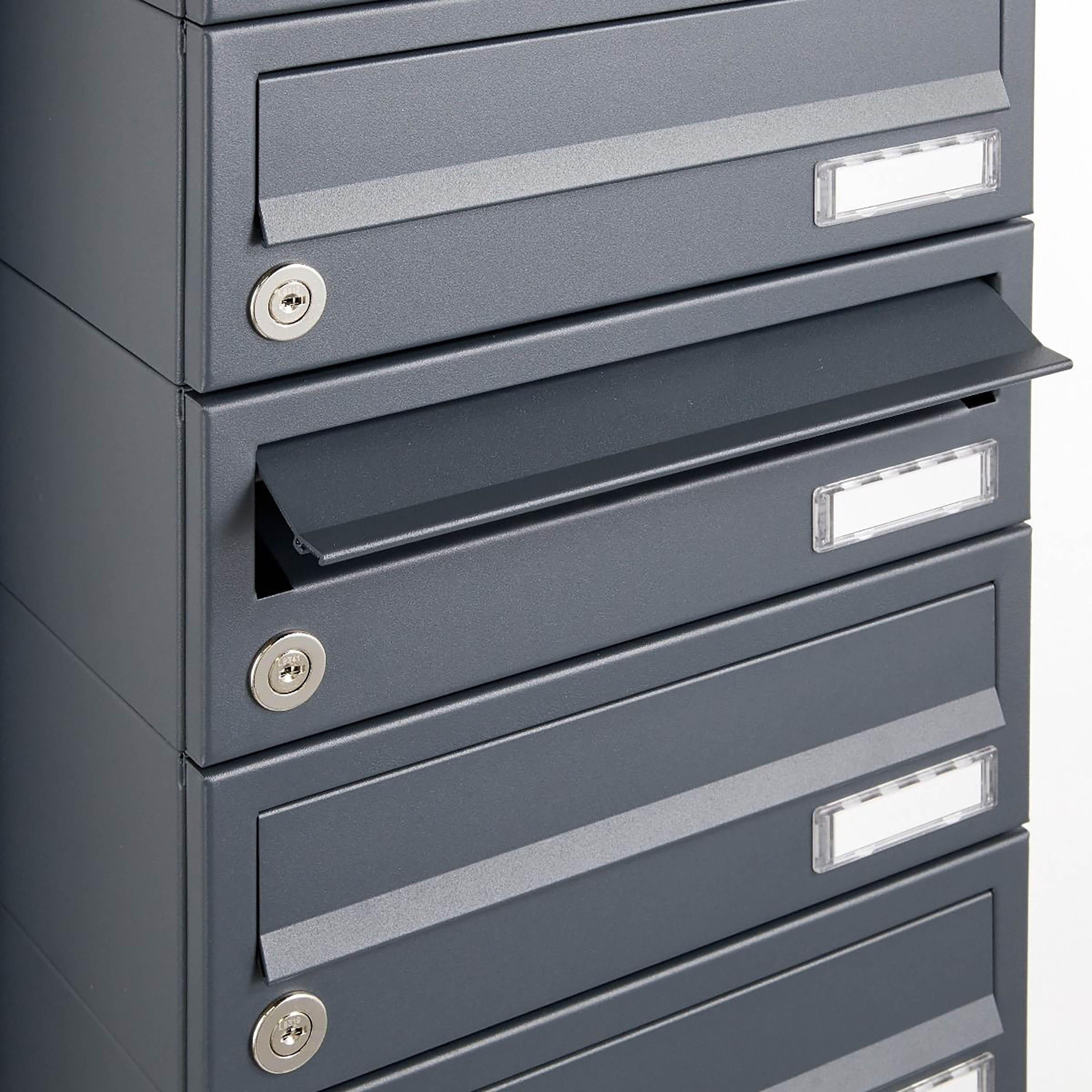 Basic | 3er Edelstahl Briefkastenanlage freistehend Design BASIC Plus ...