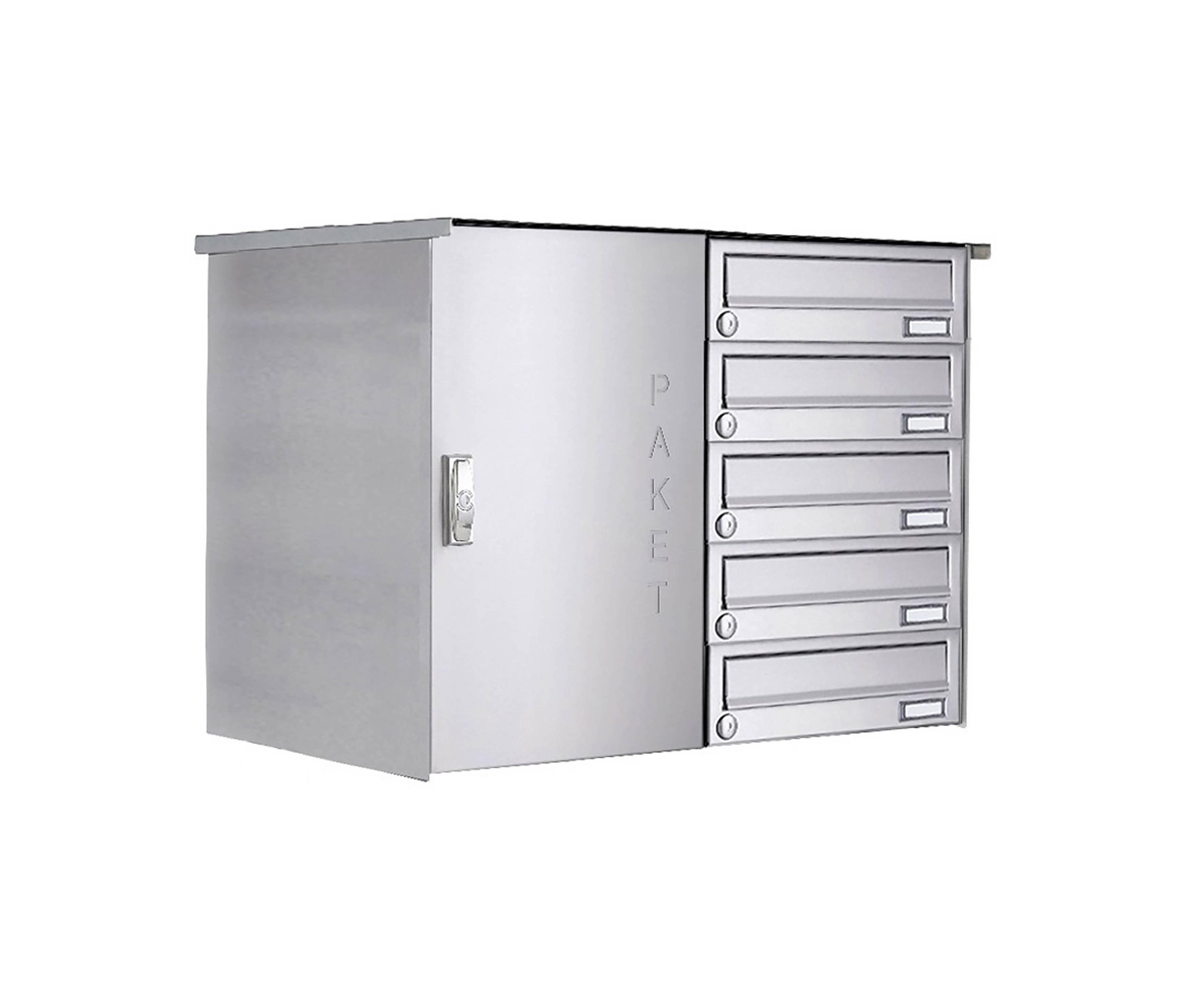 Basic | 5er Edelstahl Aufputz Paketbriefkasten BASIC 863 AP mit ...