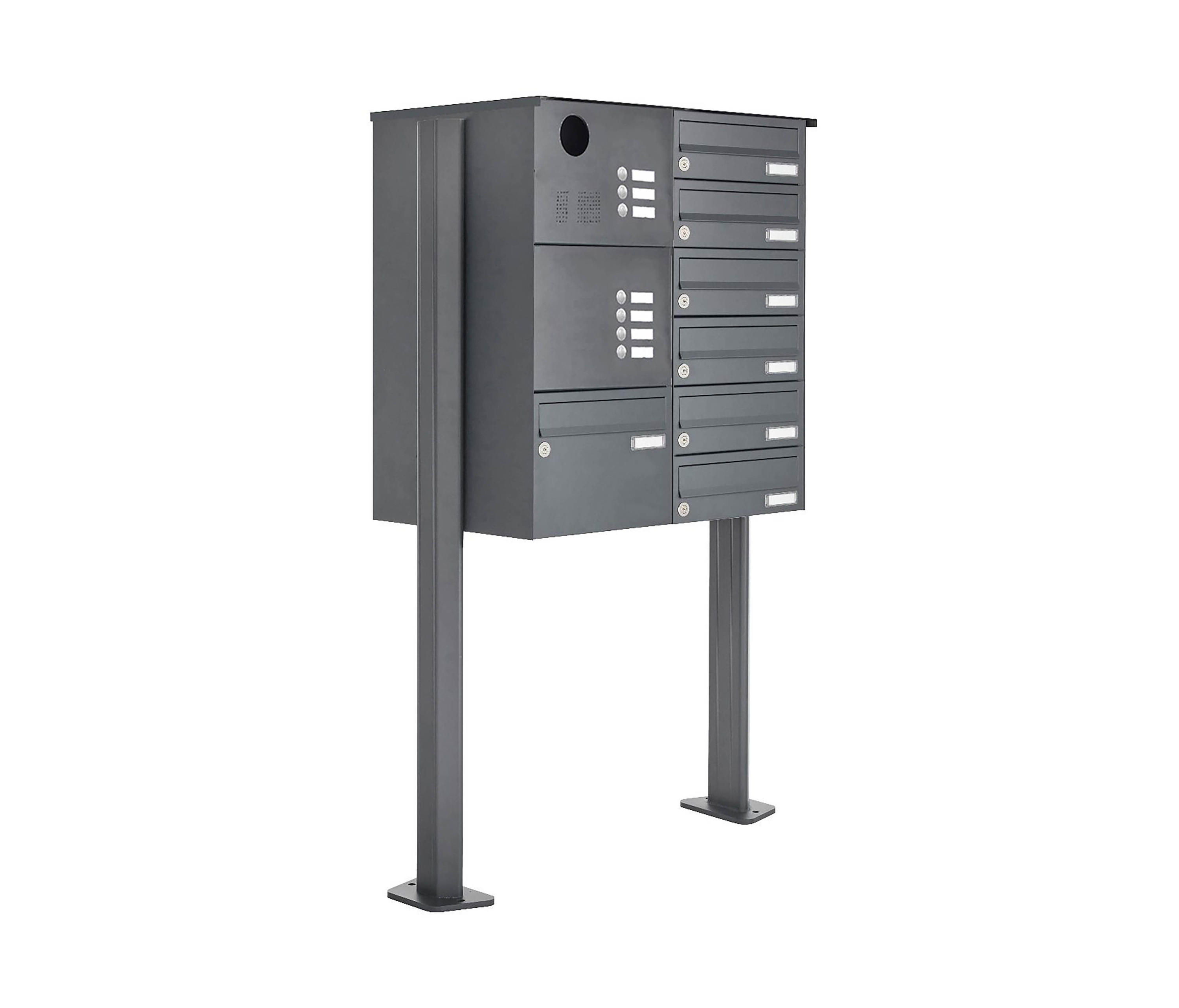 Basic | 7er Standbriefkasten Design BASIC Plus 385 KXP SP mit Klingel ...