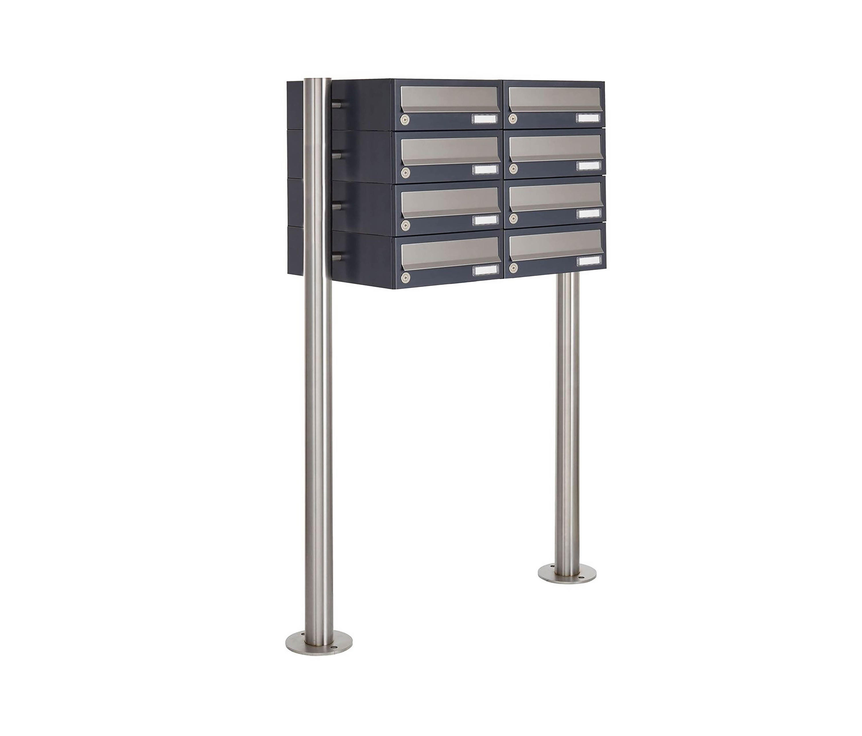 Basic | 8er Briefkastenanlage freistehend Design BASIC 385 ST-R ...