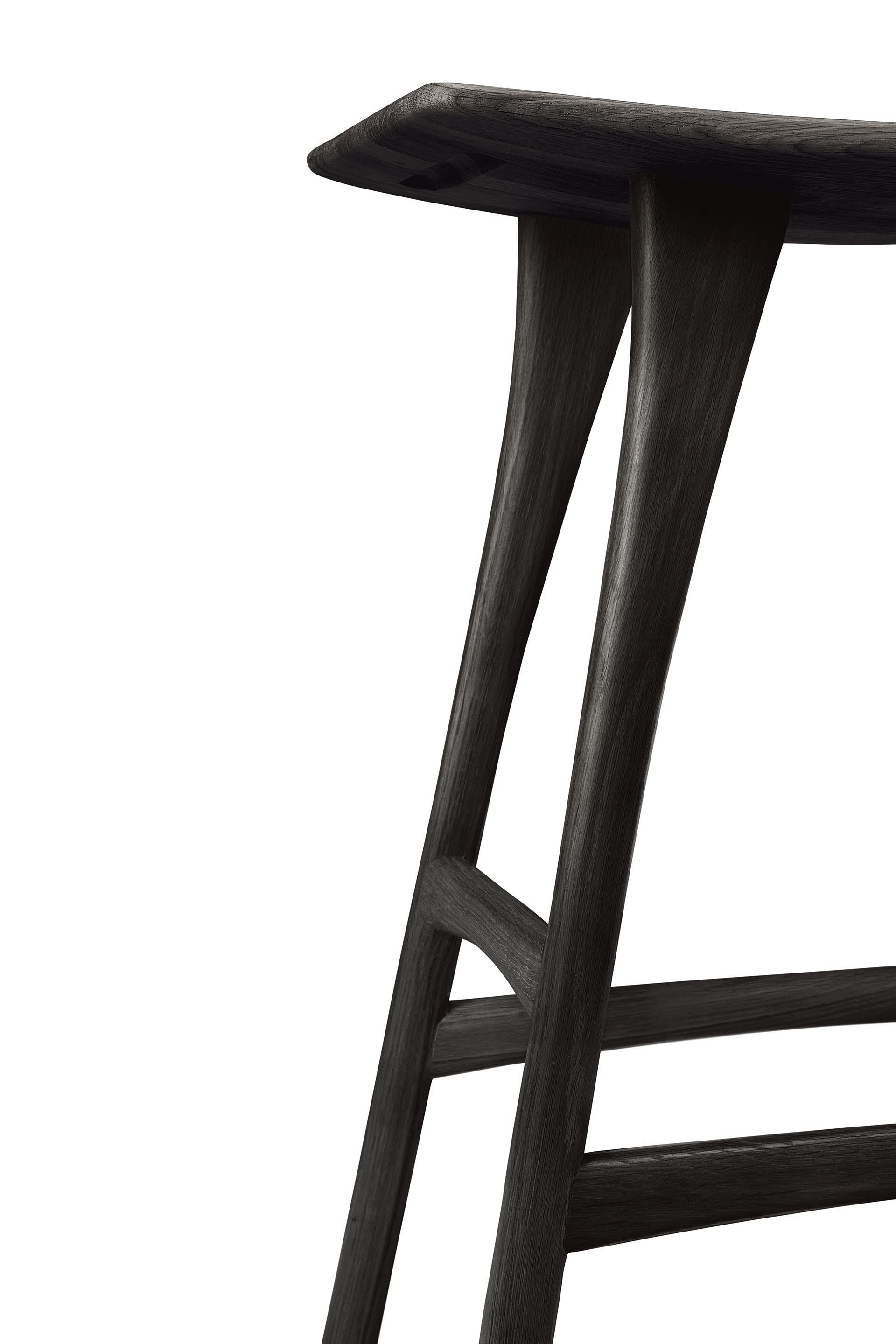 Osso | Oak black counter stool - varnished | Architonic