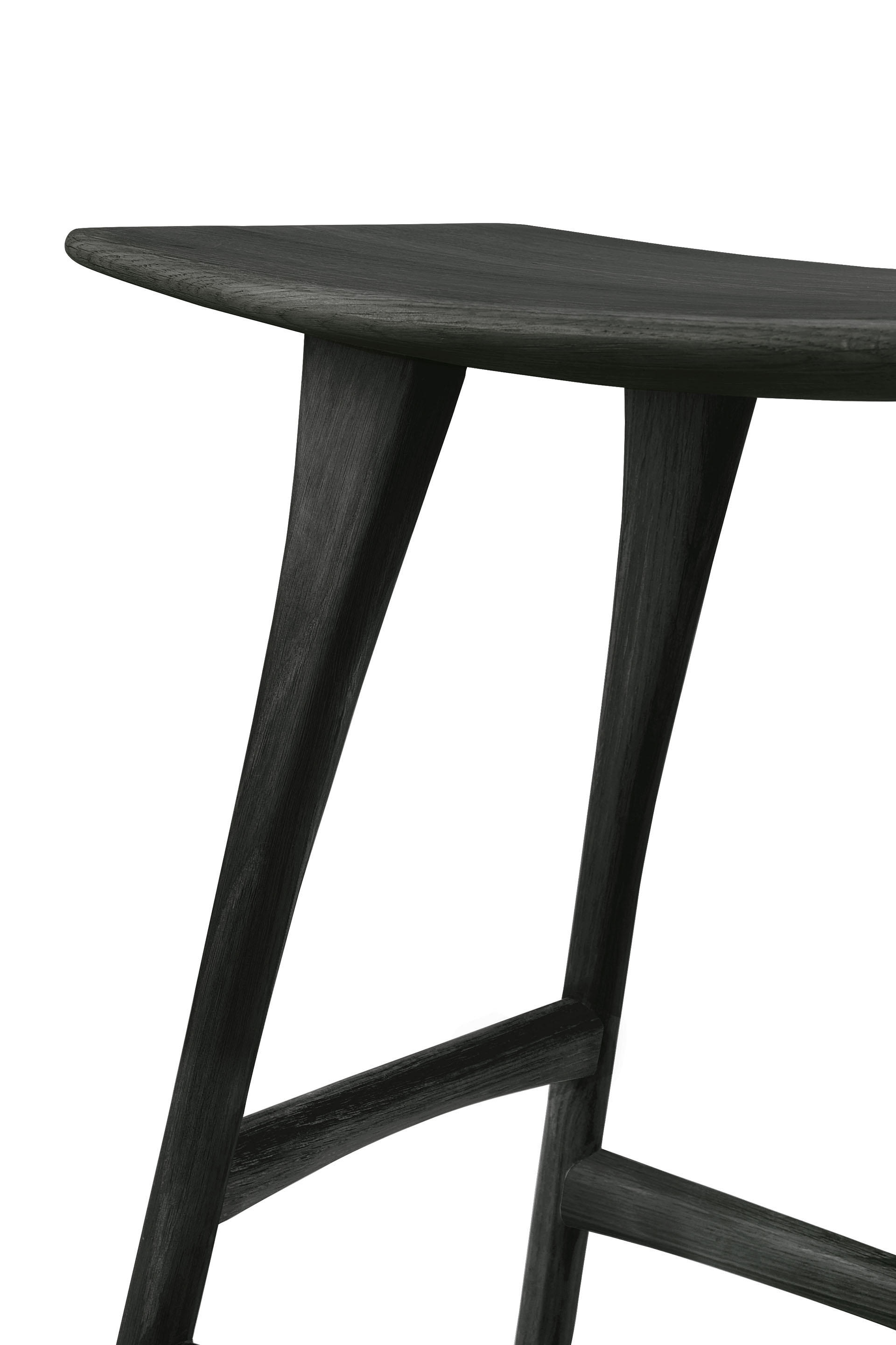 Osso | Oak black counter stool - varnished | Architonic