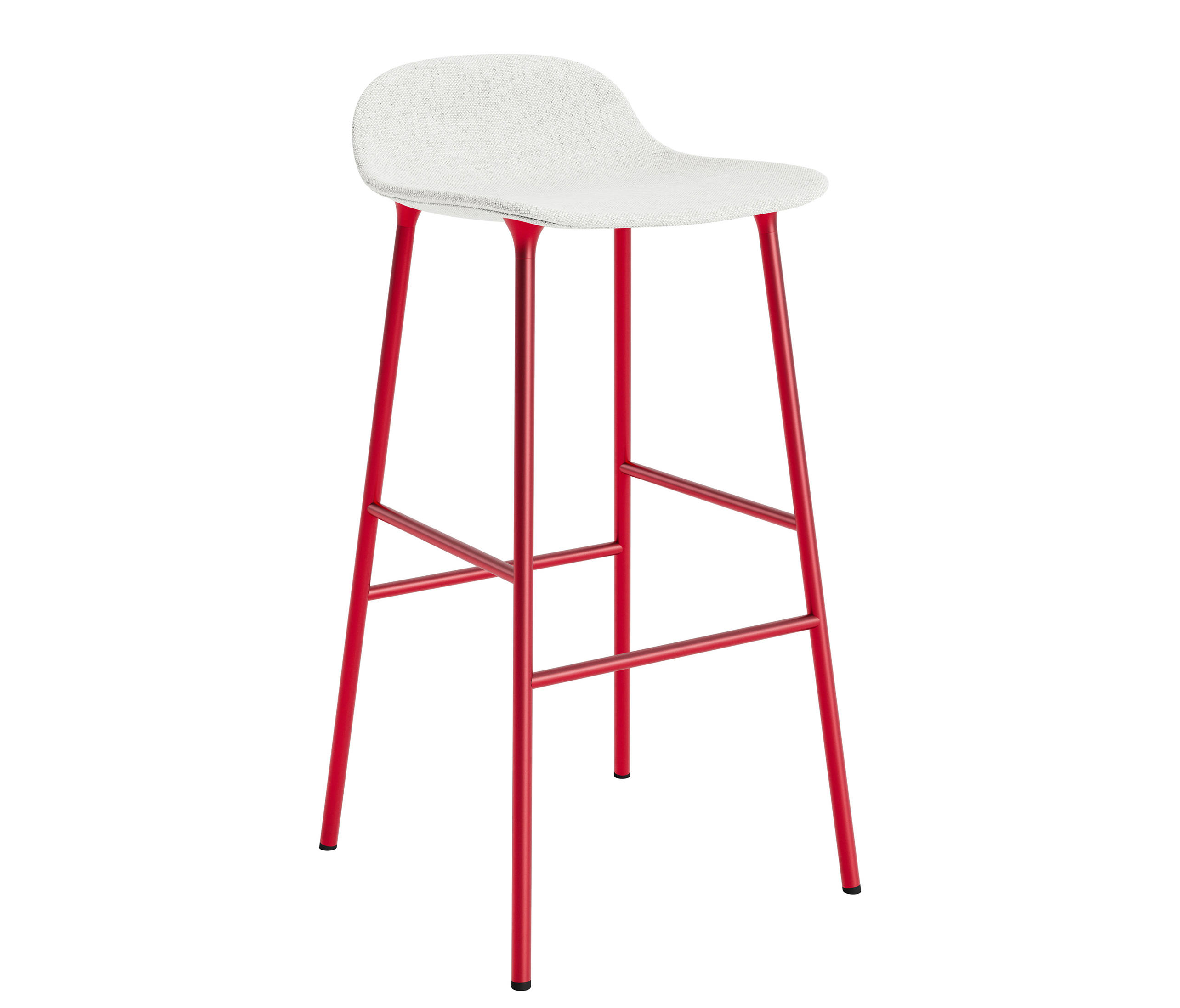 Form Barstool 75 Full Upholstery Hallingdal 110 Bright Red | Architonic