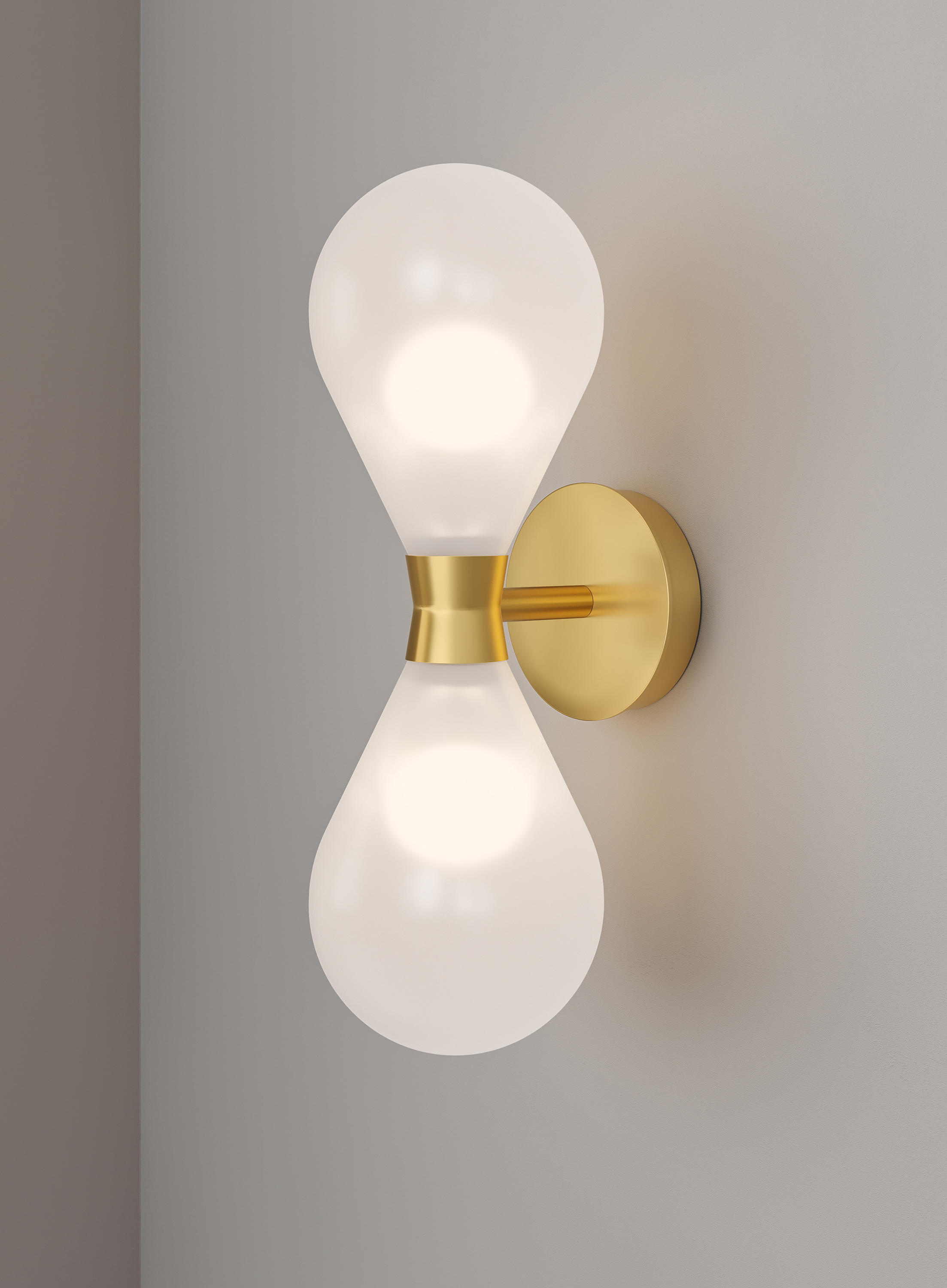 Cintola Wall Twin Light satin gold | Architonic