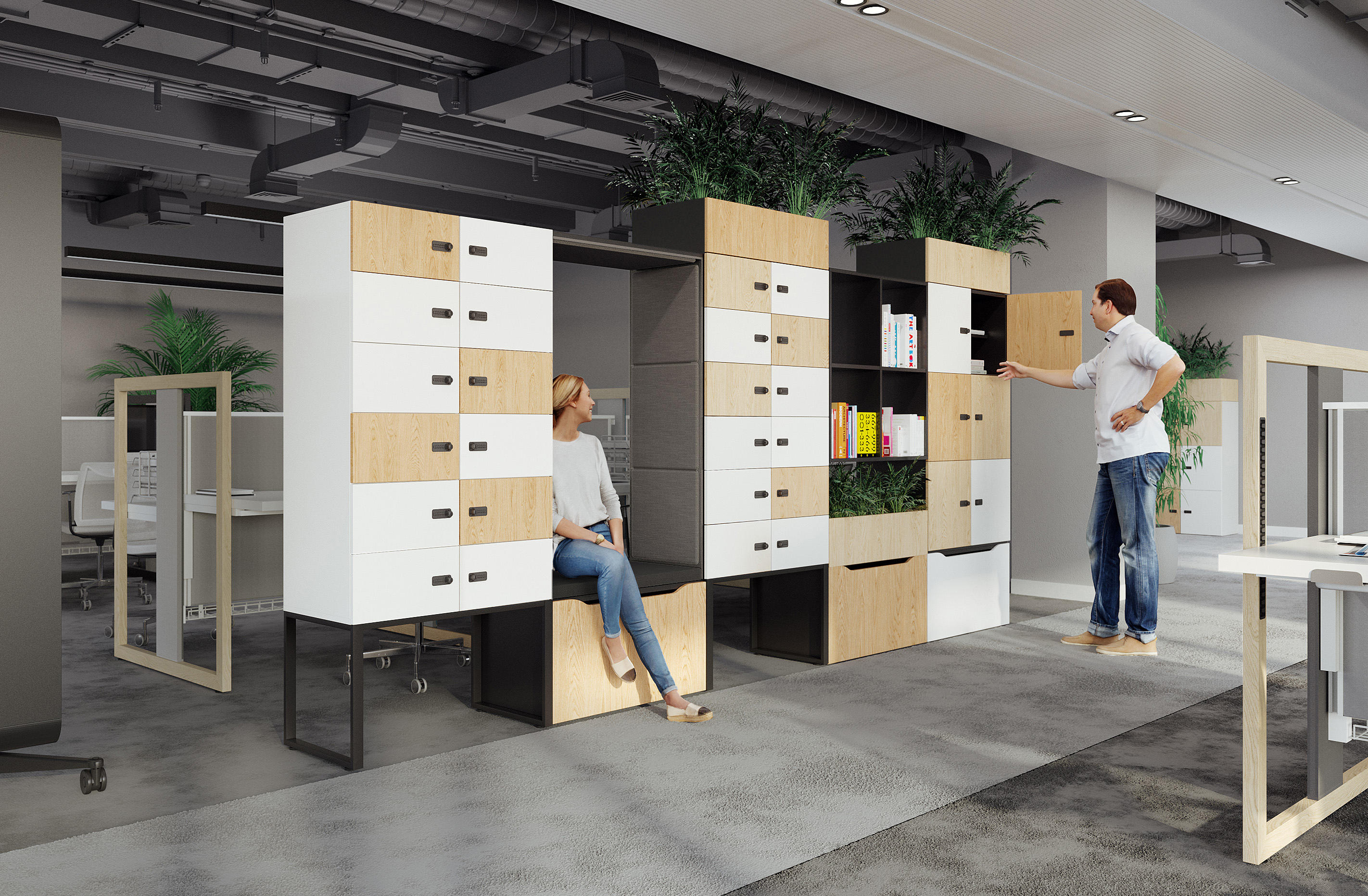 Hushoffice | Agile Office | HushLock office lockers and cabinets ...
