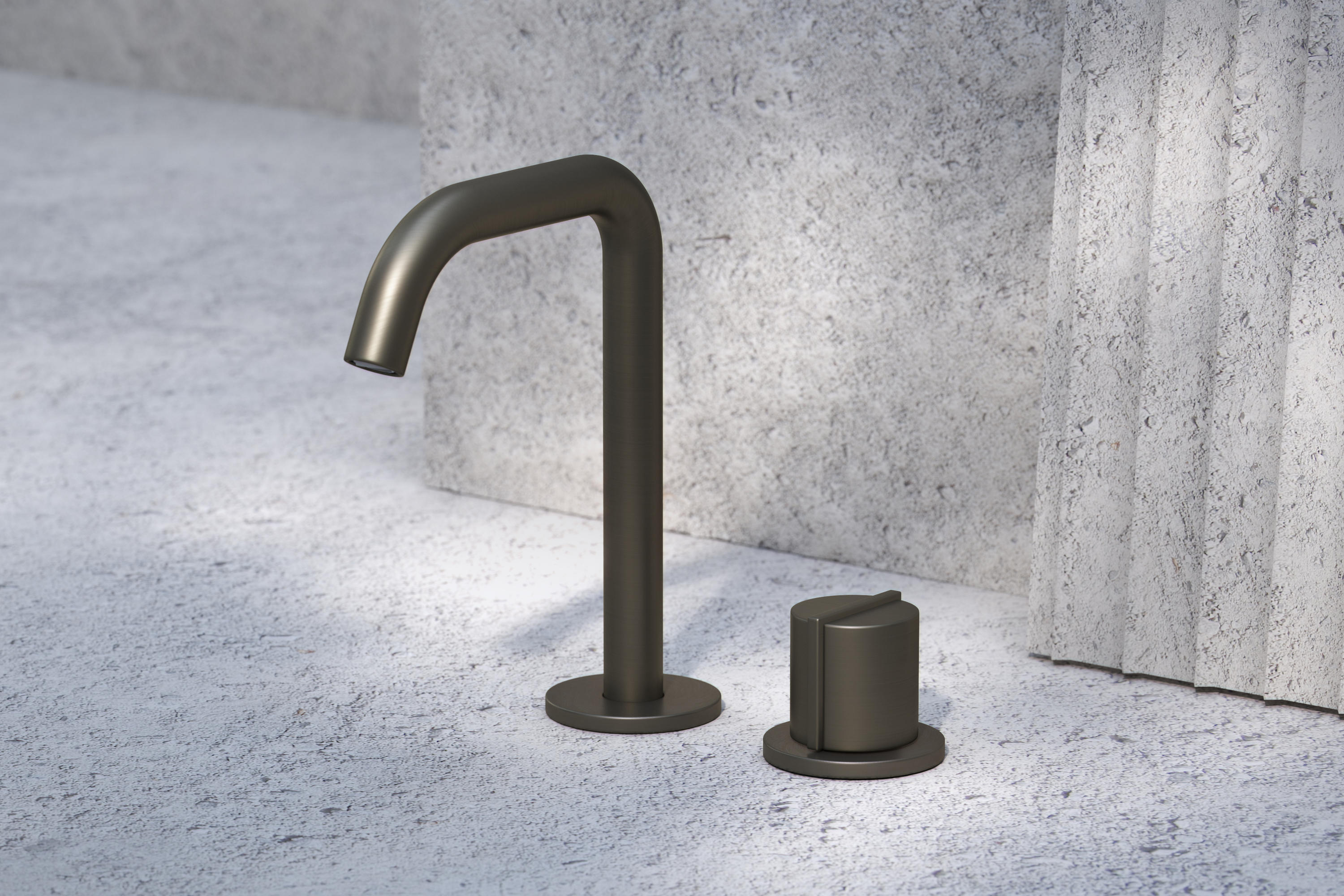 Deck Mounted 2 Hole Basin Platform with Cranked Spout | Architonic