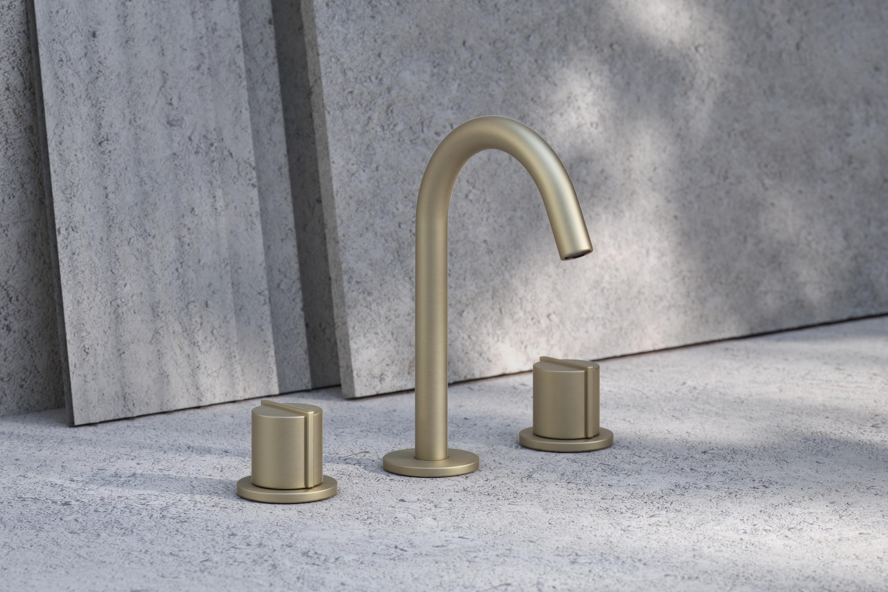 Deck Mounted 3 Hole Basin Platform with Swan Spout | Architonic