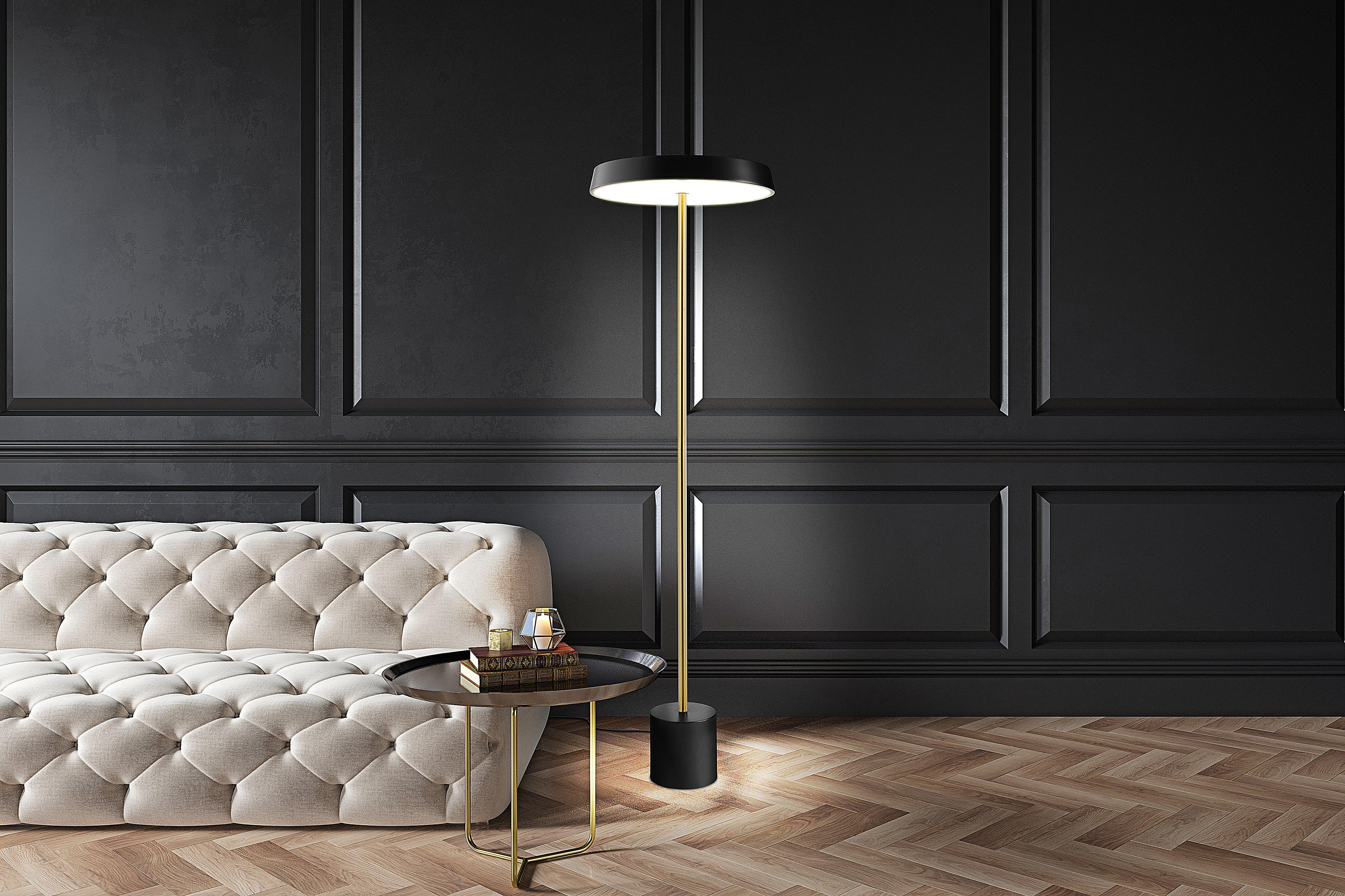 Kimber Floor Lamp, black | Architonic