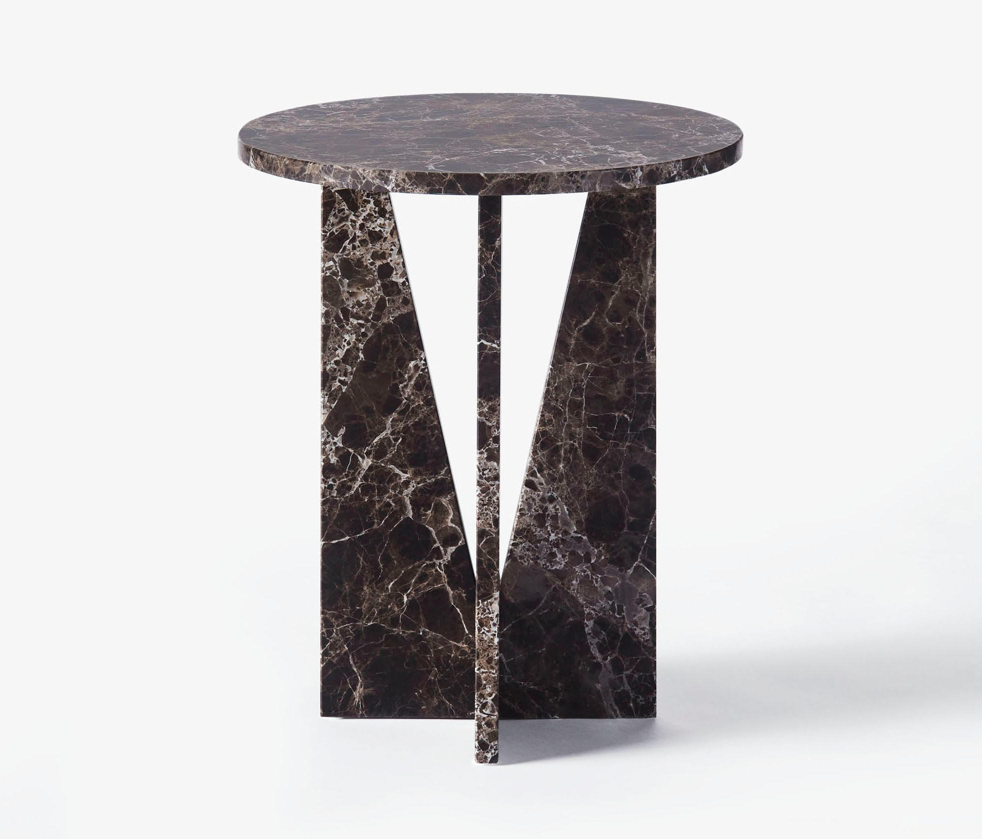 V Side Table Dark Emperador | Architonic