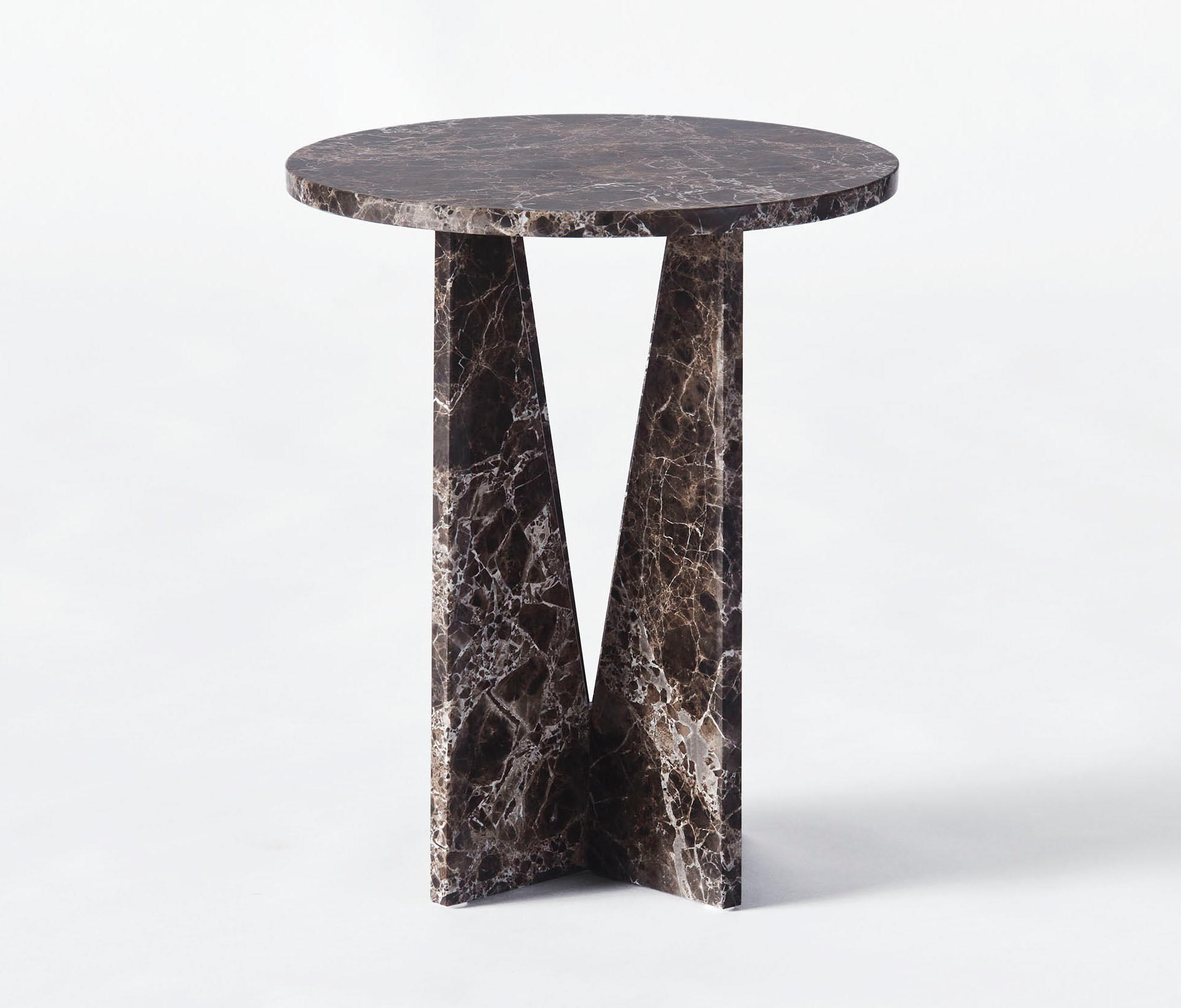 V Side Table Dark Emperador | Architonic