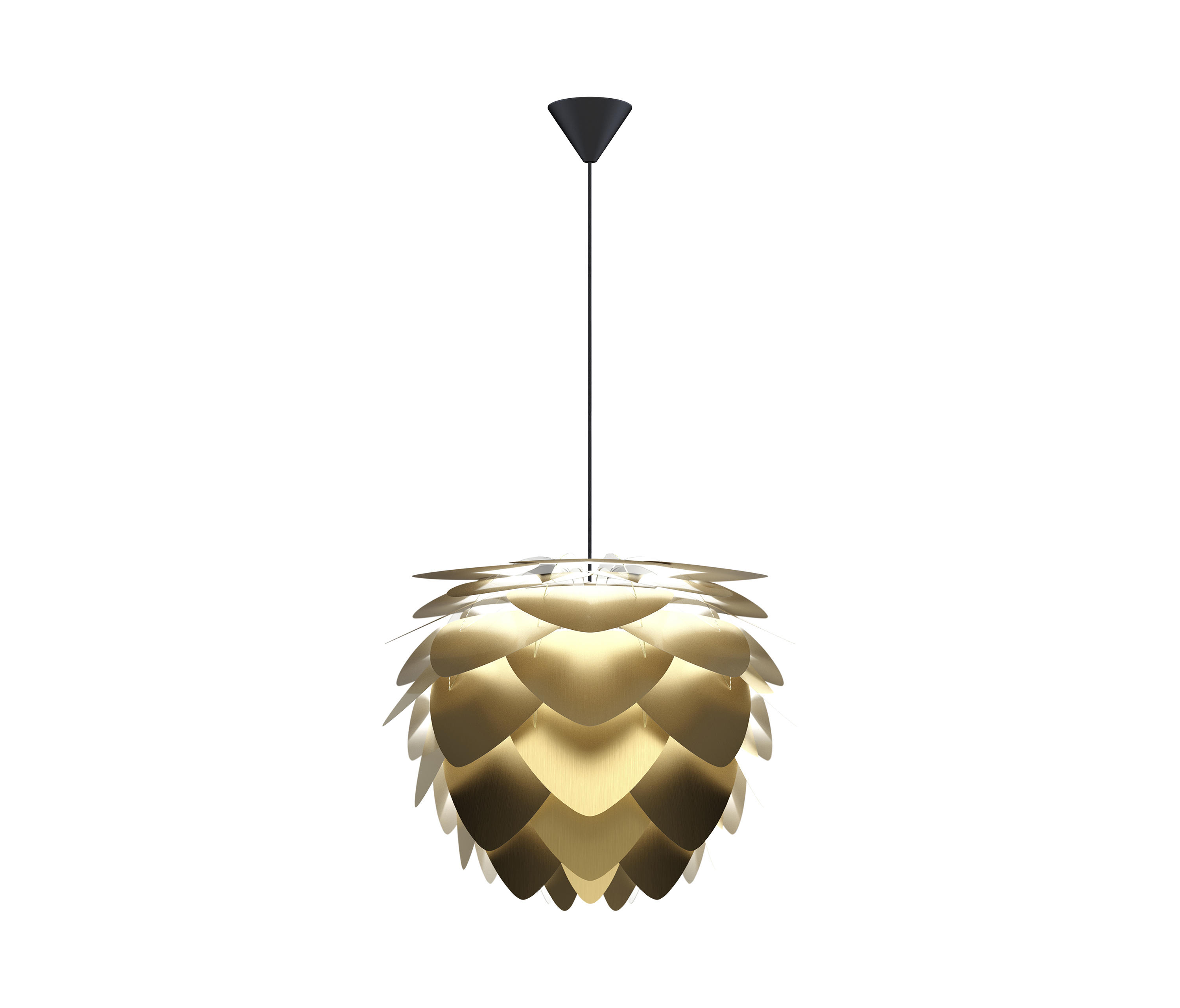 Aluvia | mini lampshade, brushed brass | Architonic
