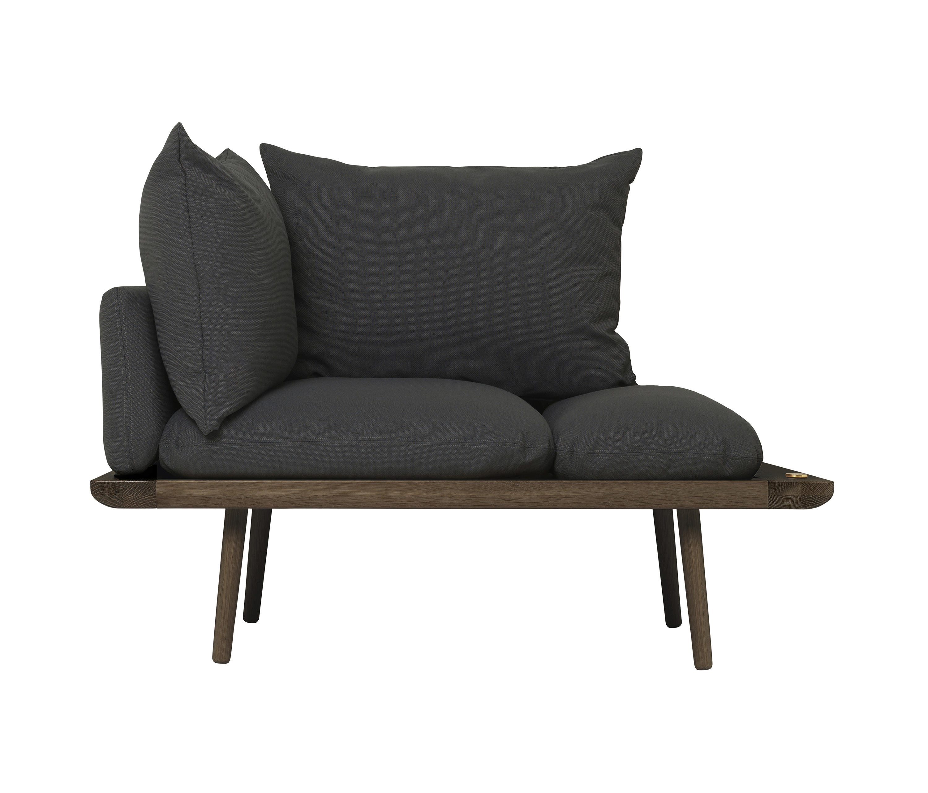 Lounge Around | 1.5-seater sofa, dark oak, shadow | Architonic