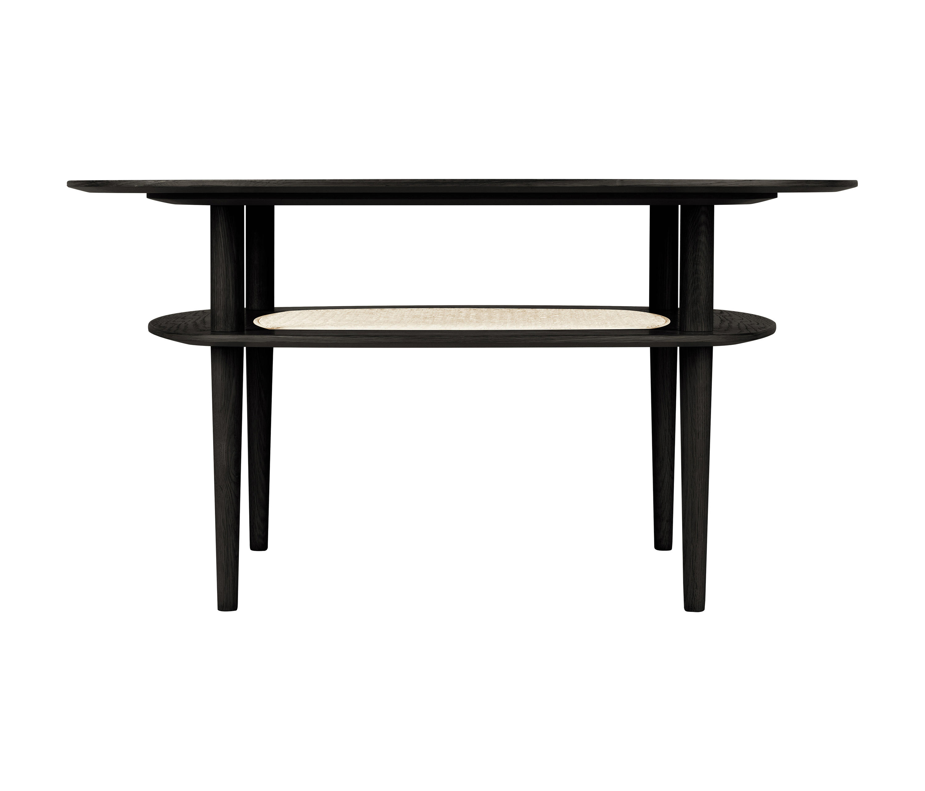 Together | coffee table, smooth square, black oak | Architonic