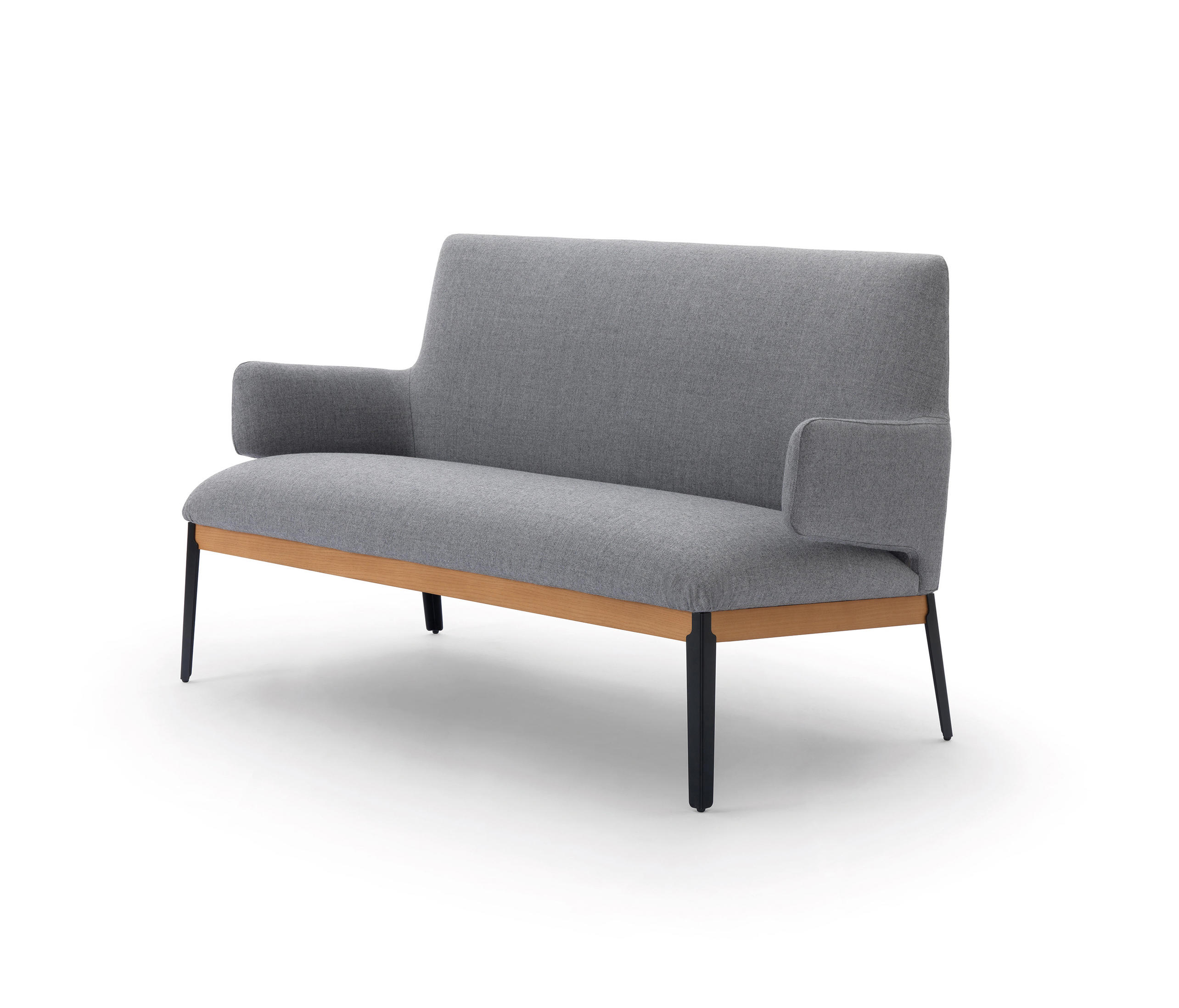 Hug Love Seat - Low Backrest Version with oak details | Architonic