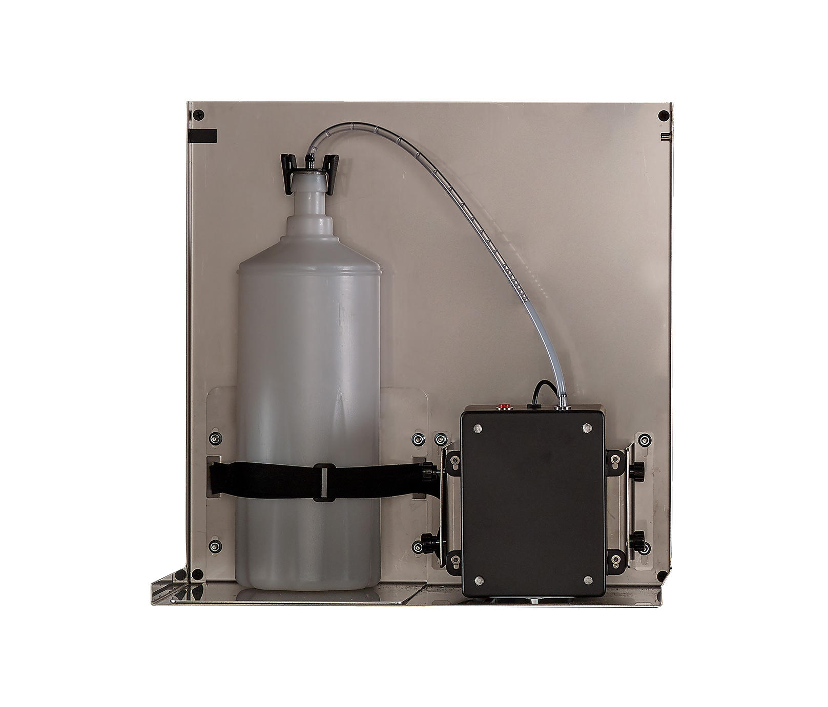 Automatic liquid soap dispenser with bracket to install behind the ...