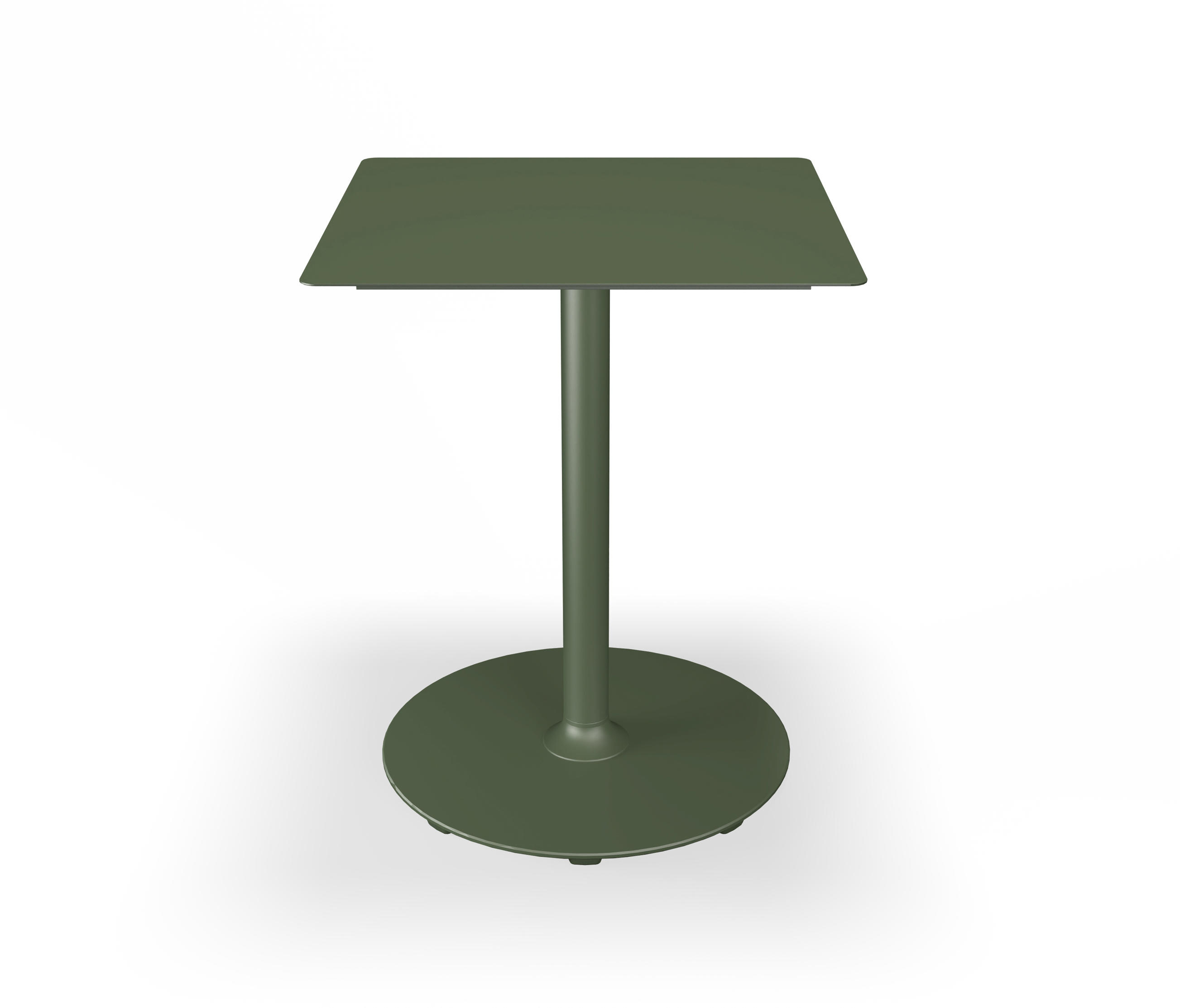 PICO | Café Table with round base 60x60 cm Olive Green | Architonic