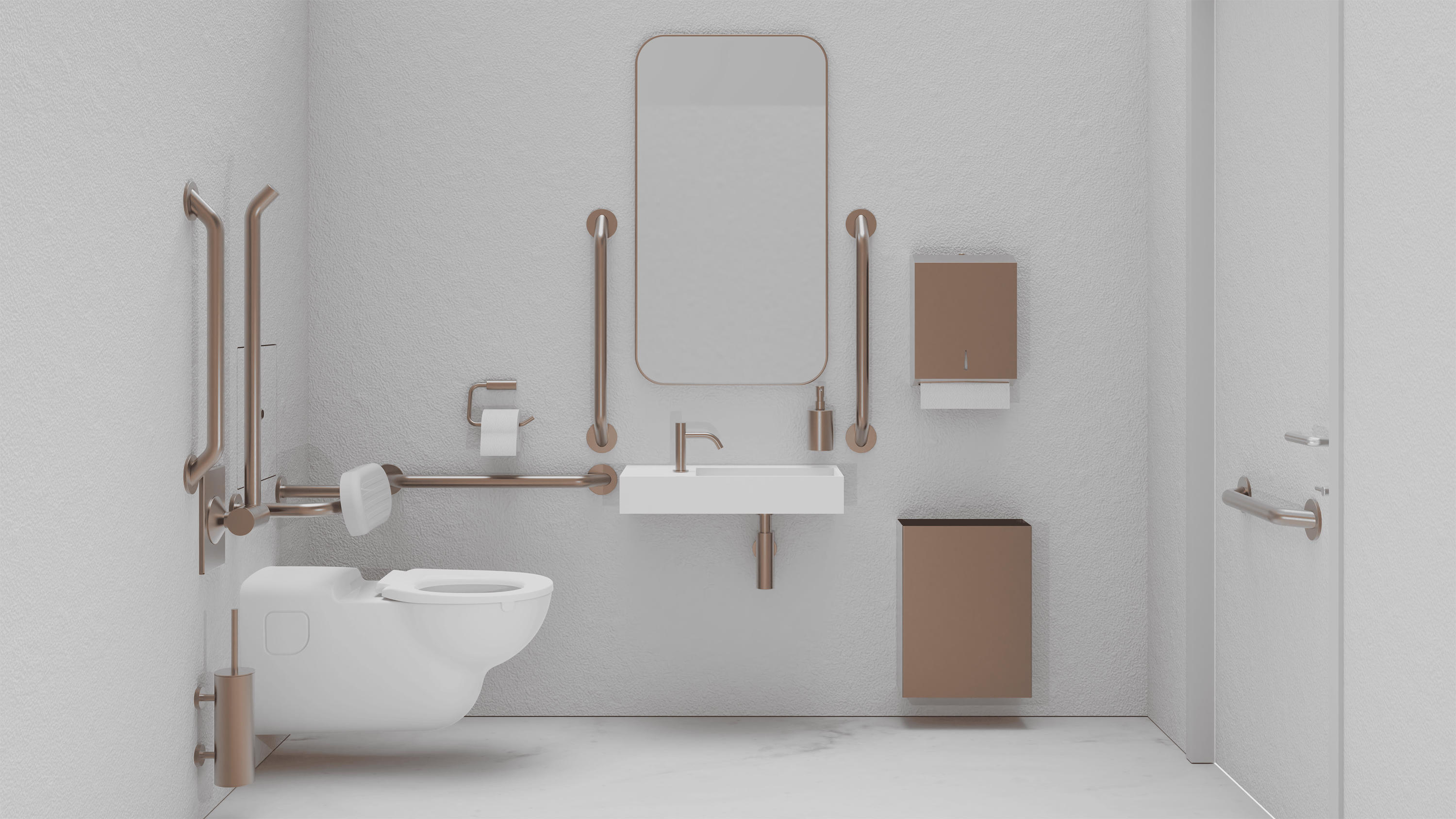 DDA PVD Bronze Doc M Pack / Wall Hung WC / Paper Towel | Architonic